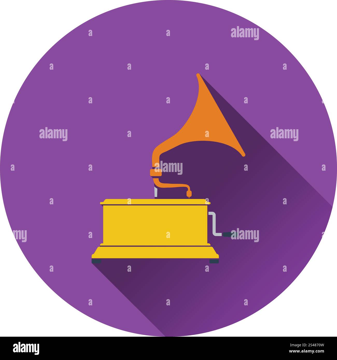 Gramophone icon. Flat design. Vector illustration Stock Vector Image ...