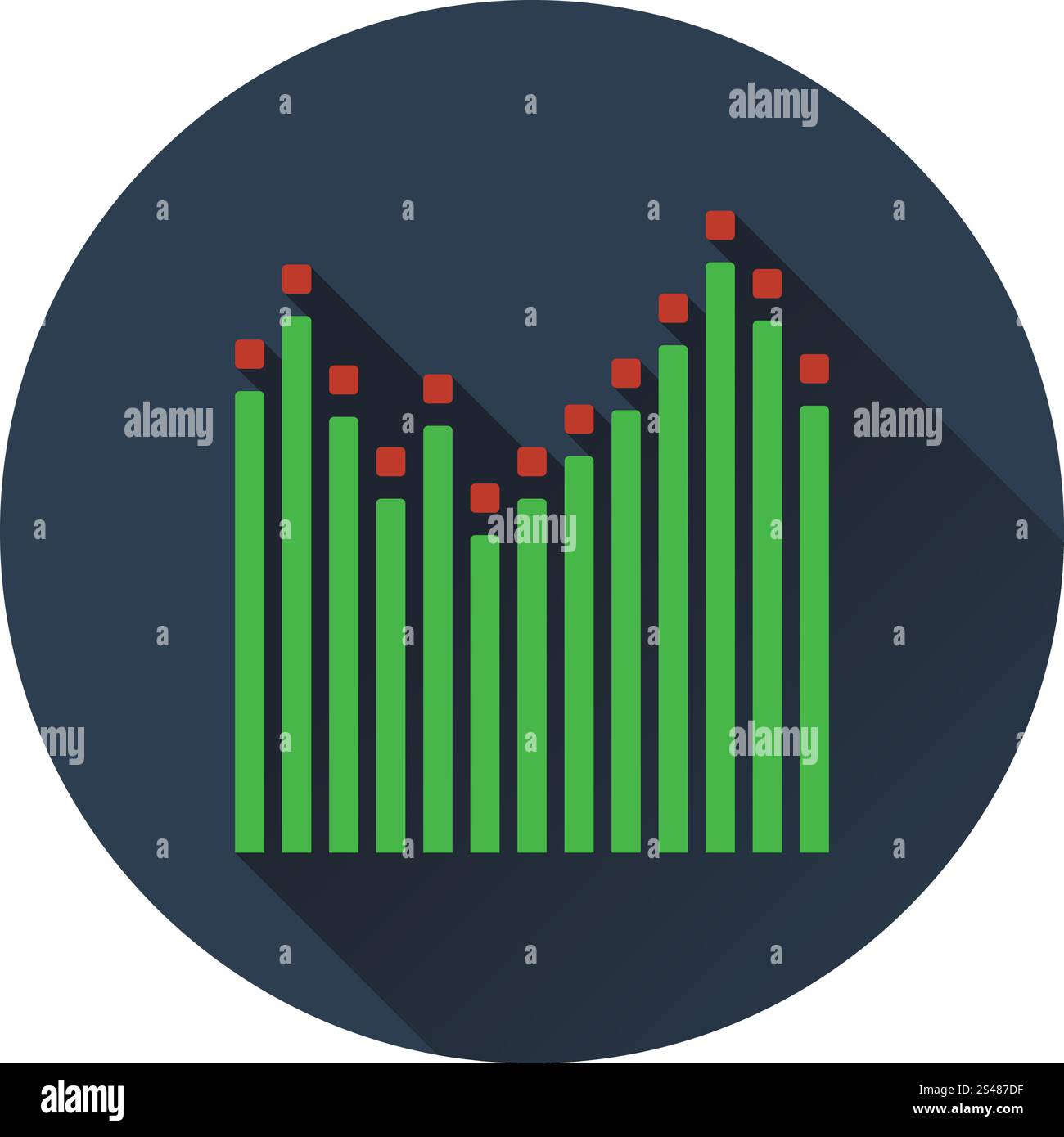 Graphic equalizer icon. Flat design. Vector illustration Stock Vector Image & Art - Alamy