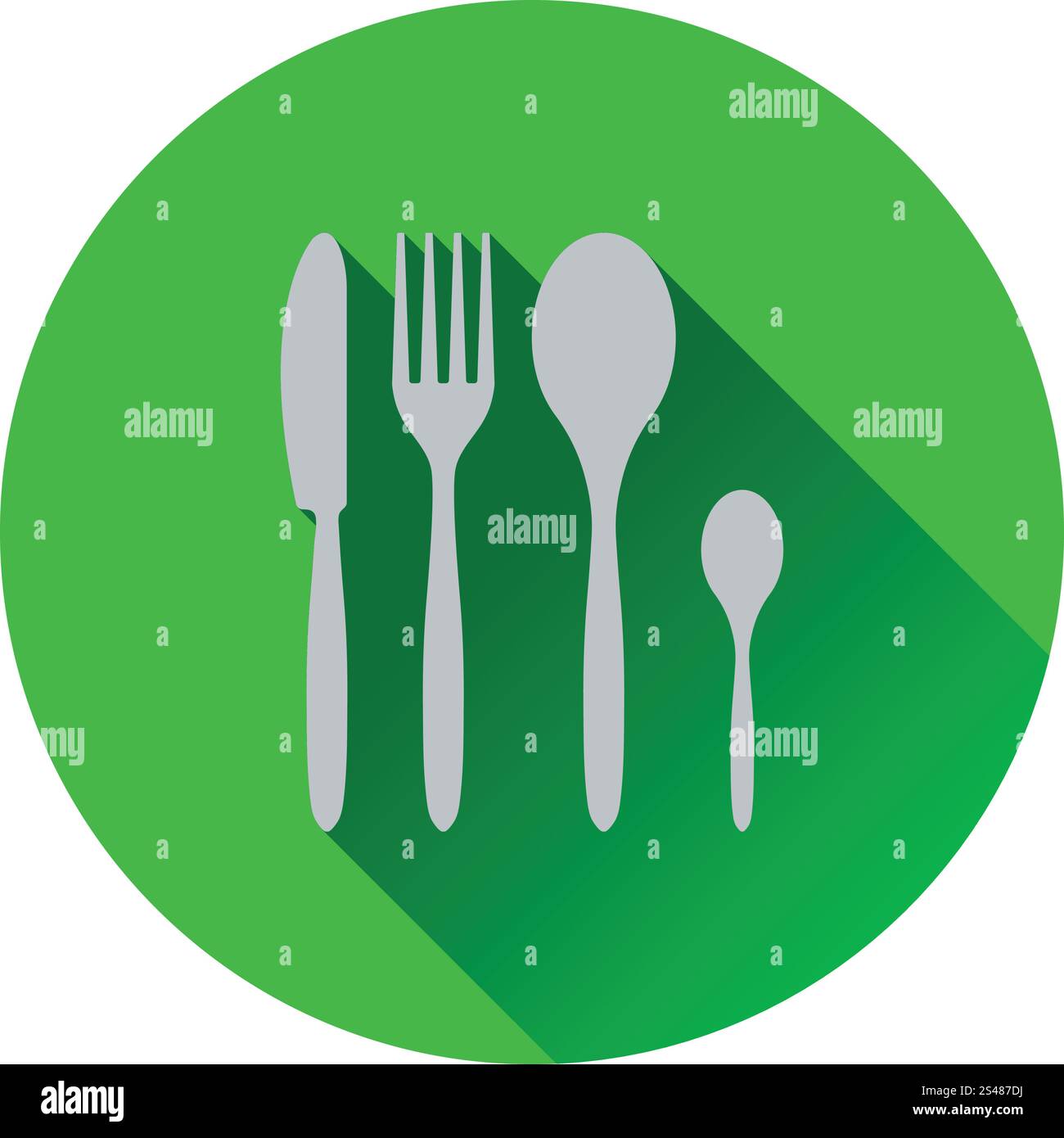 Silverware set icon. Flat design. Vector illustration Stock Vector ...