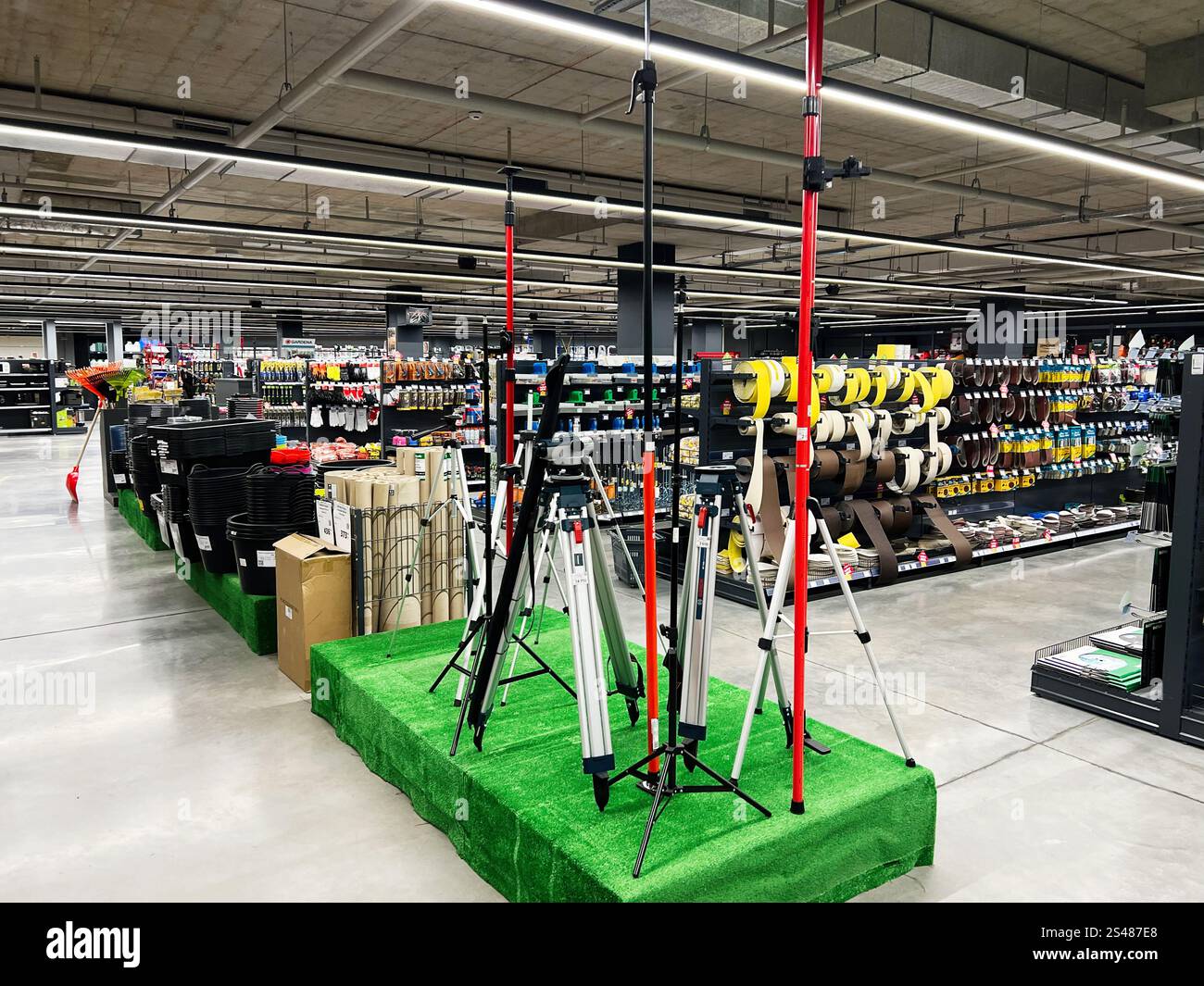 Kyiv, Ukraine - January 10, 2025: An organized hardware store aisle ...