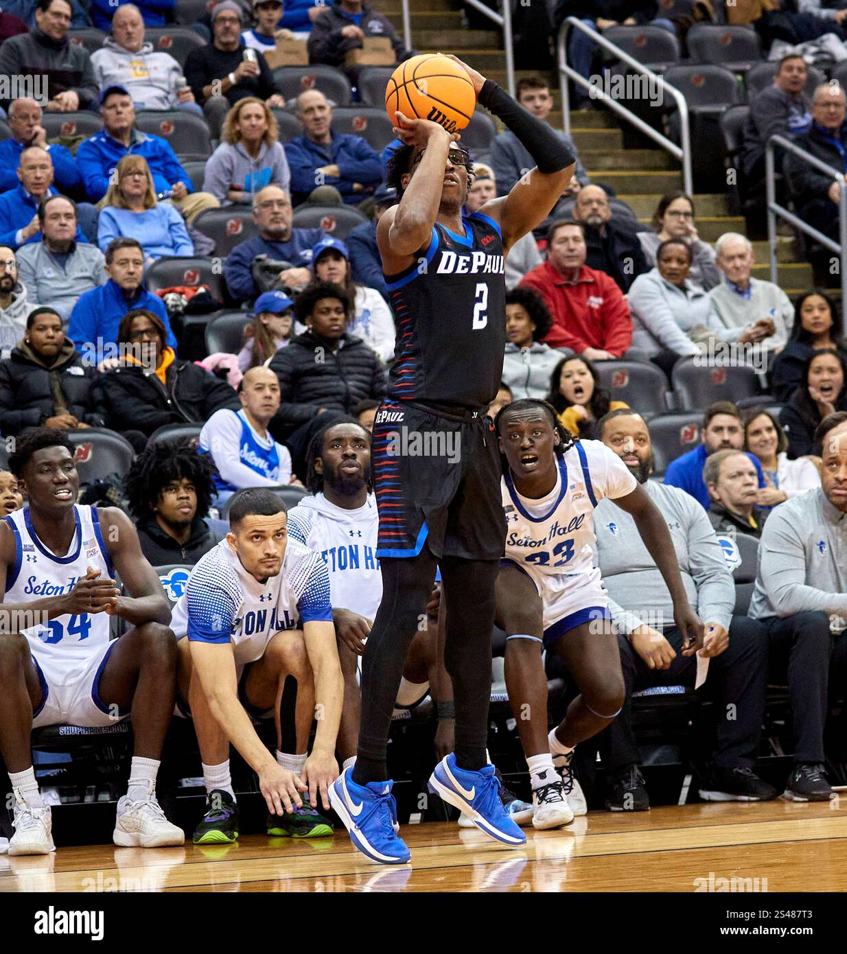 Newark, United States. 08th Jan, 2025. DePaul Blue Demons guard Layden ...