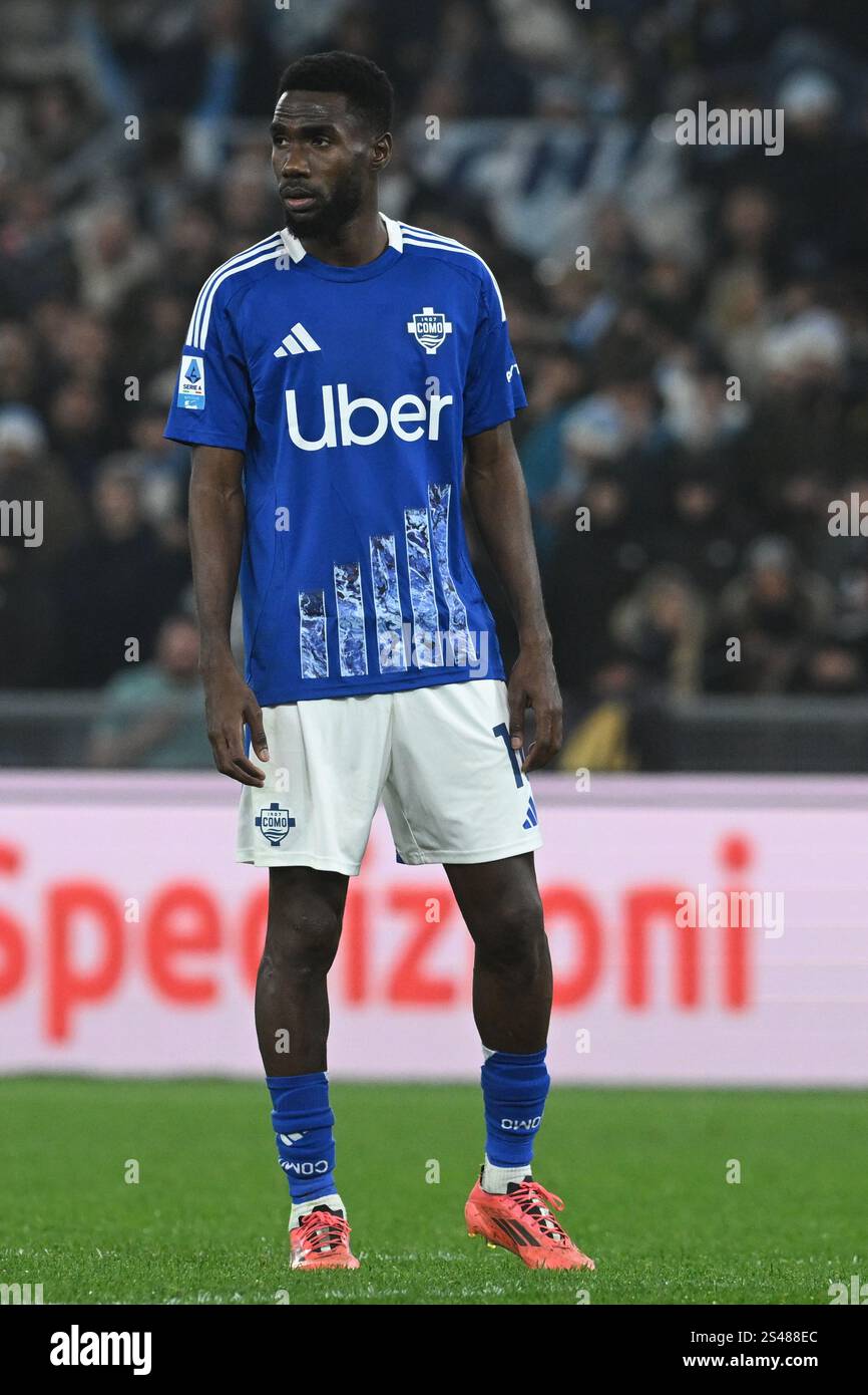 Rome, Italy, 10 Genuary,2025 Alieu Fadera of Como 1907 look at during ...