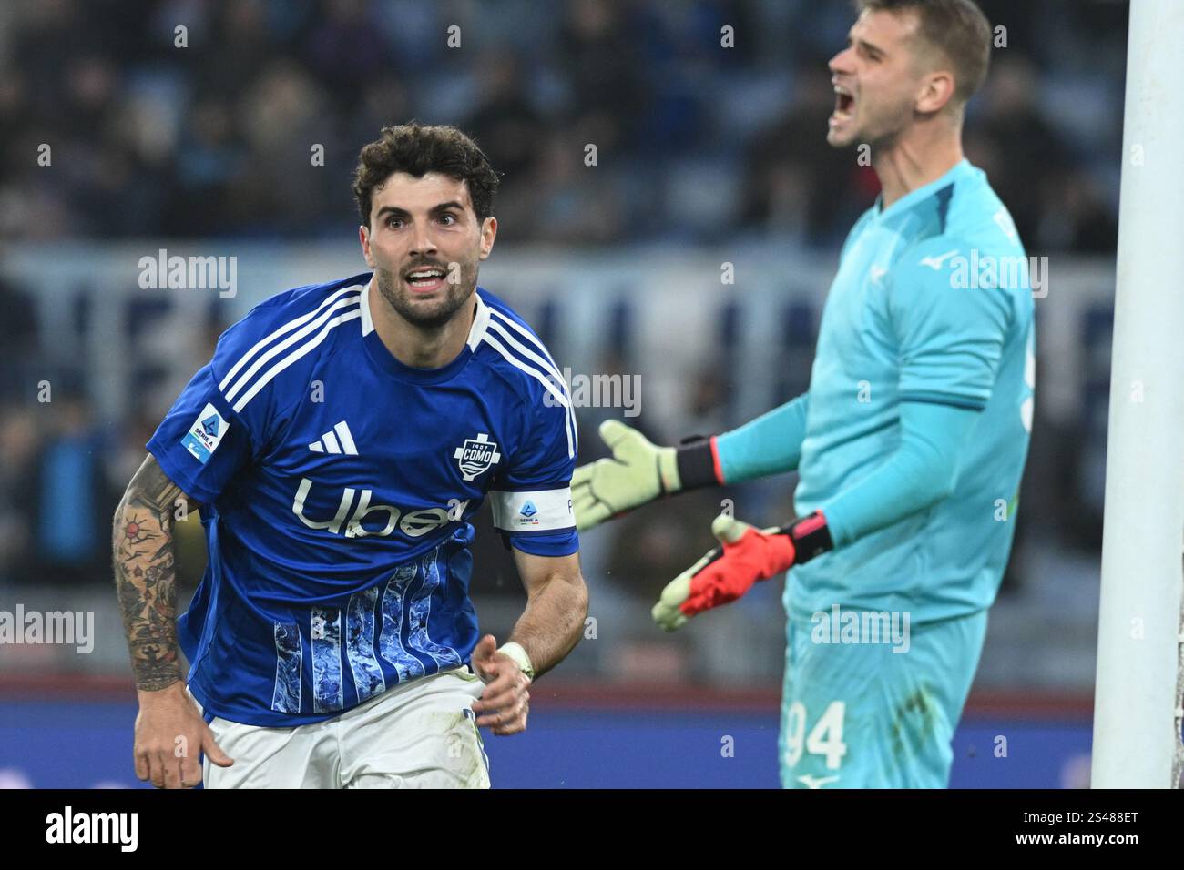 Rome, Italy, 10 Genuary,2025 Patrick Cutrone of Como 1907 rejoices ...