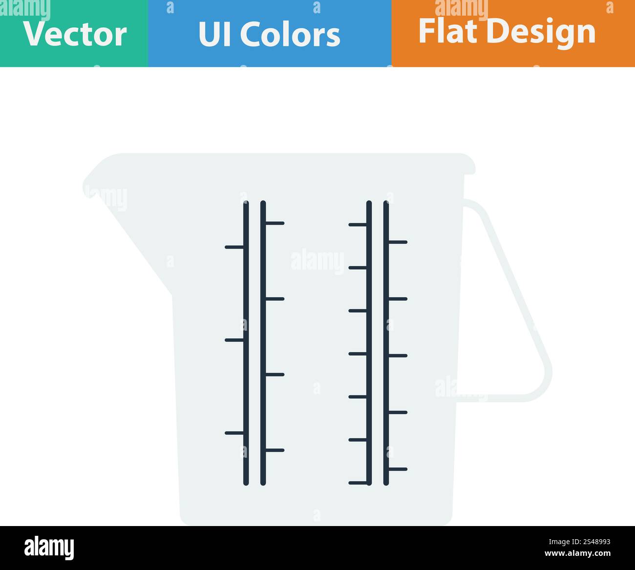 Measure glass icon. Flat design. Vector illustration Stock Vector Image ...
