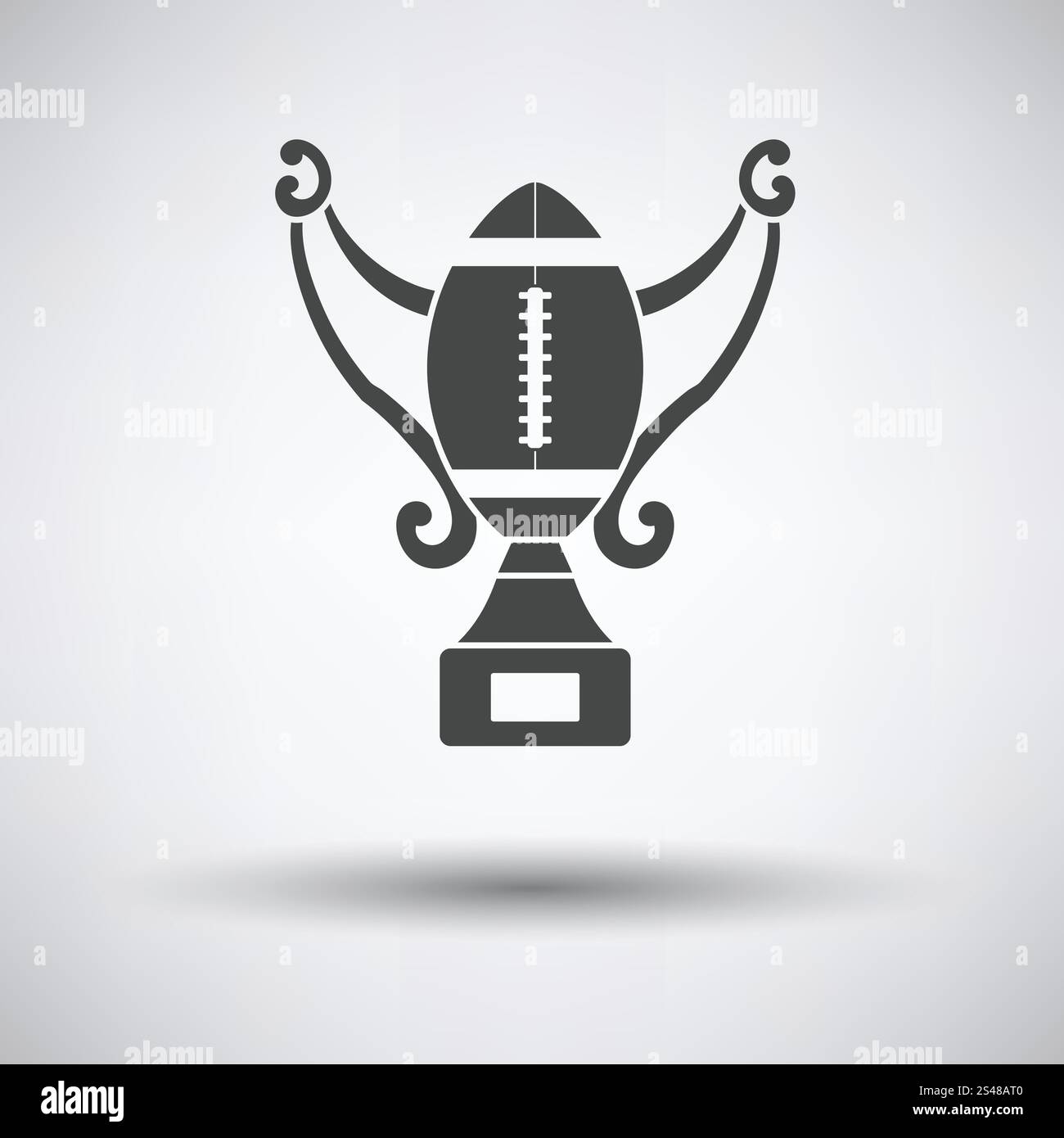 American football trophy cup icon. Vector illustration Stock Vector ...
