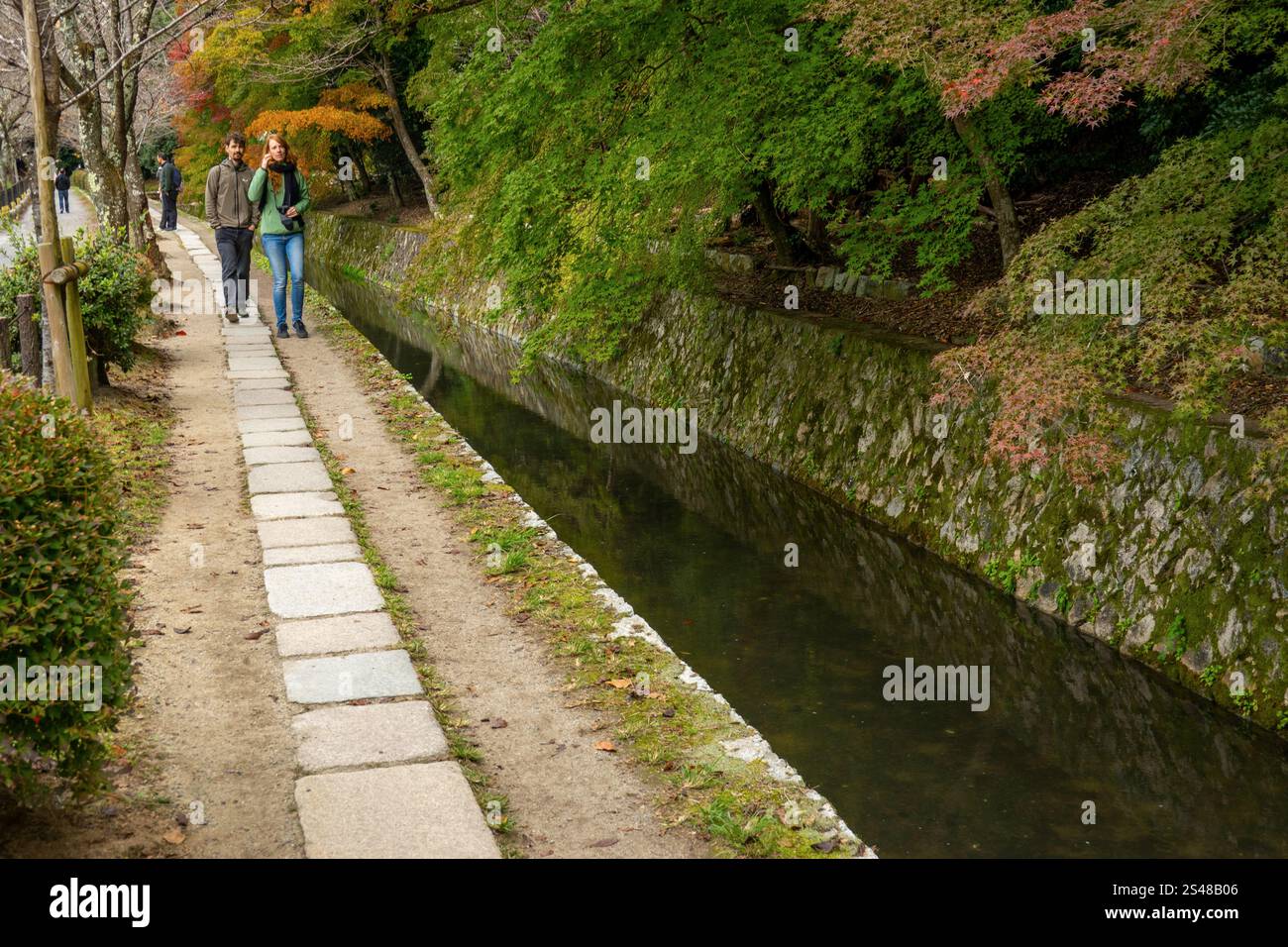 Philosopher's path along a canal in Kyoto Japan Stock Photo - Alamy