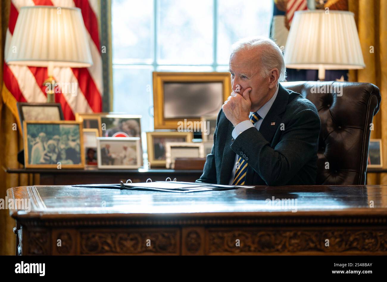 President Joe Biden, joined by Vice President Kamala Harris and White ...