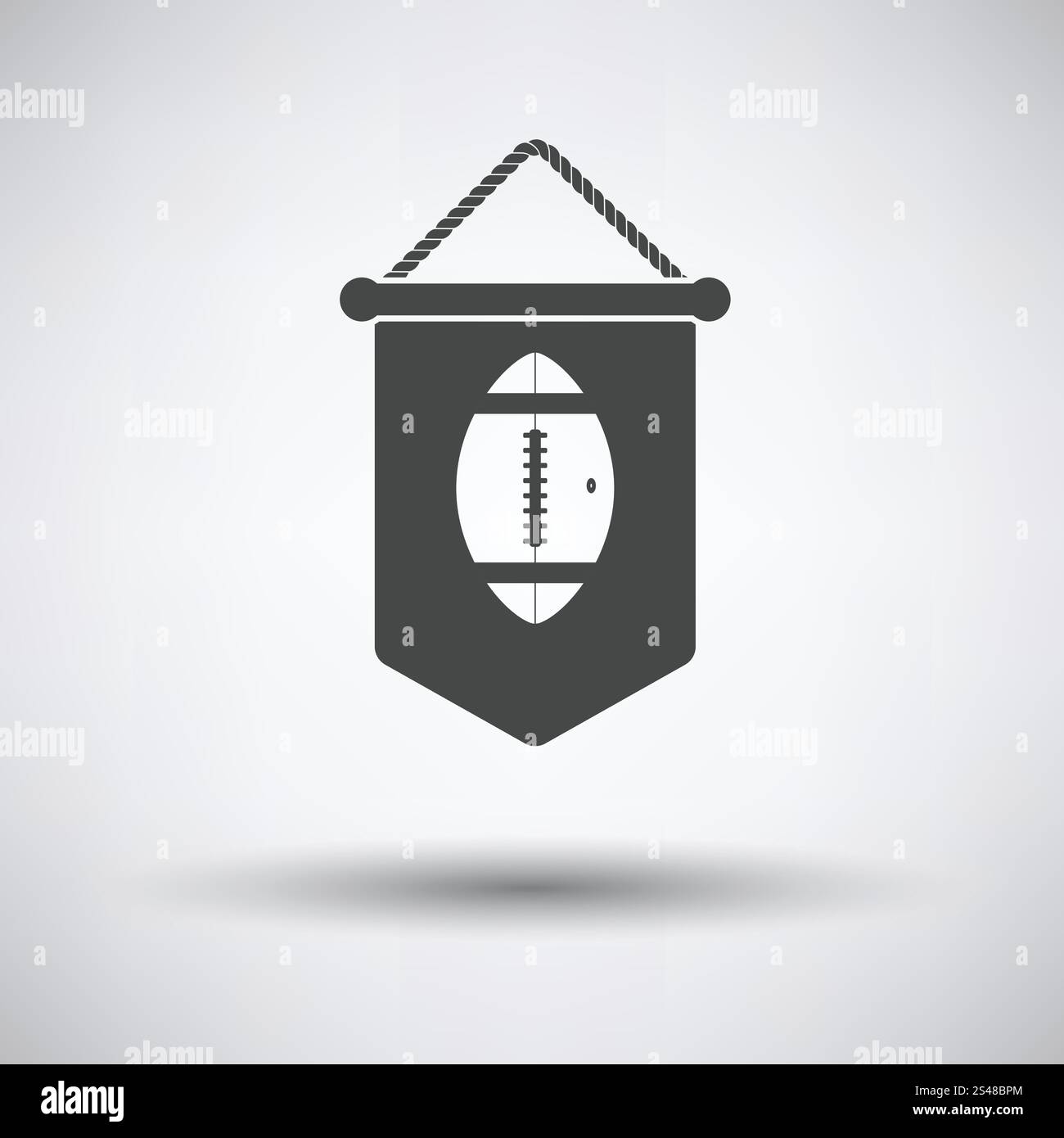 American football pennant icon. Vector illustration Stock Vector Image ...