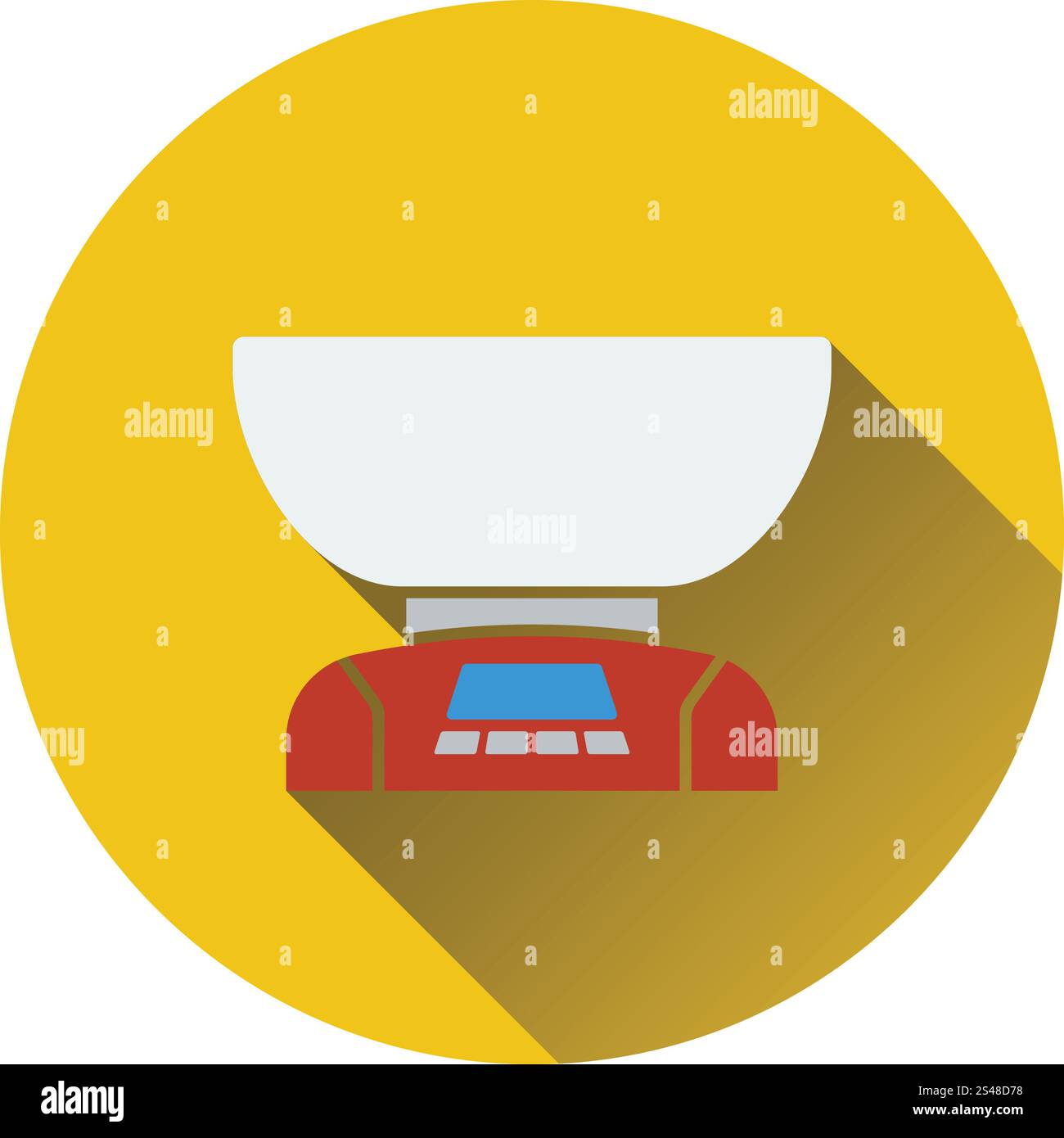 Kitchen electric scales icon. Flat design. Vector illustration Stock ...