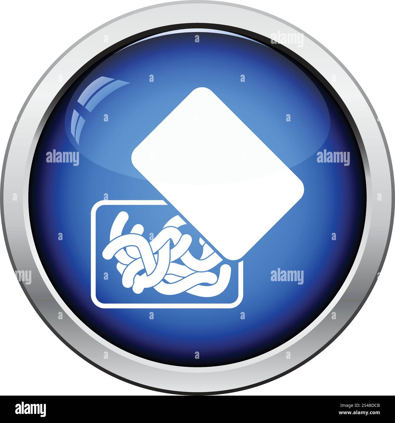 Icon of worm container. Glossy button design. Vector illustration Stock ...