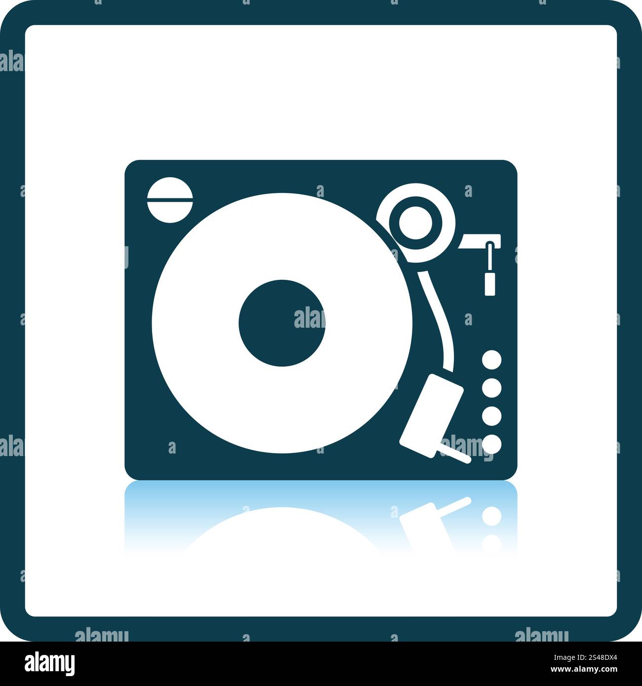 Vinyl player icon. Shadow reflection design. Vector illustration Stock ...