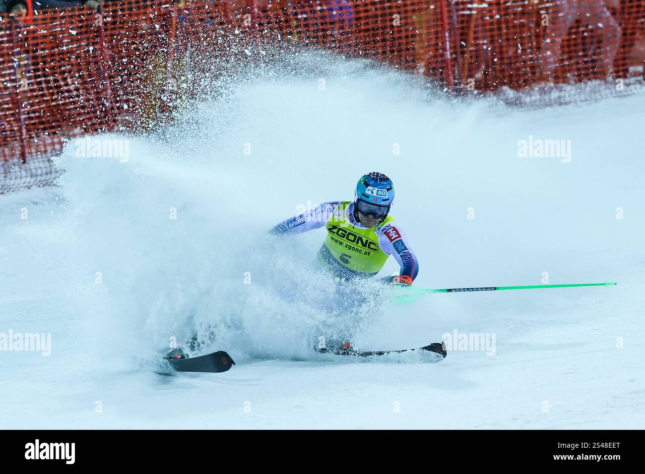 Madonna Di Campiglio, Italy. 08th Jan, 2025. Timon Haugan of Norway ...