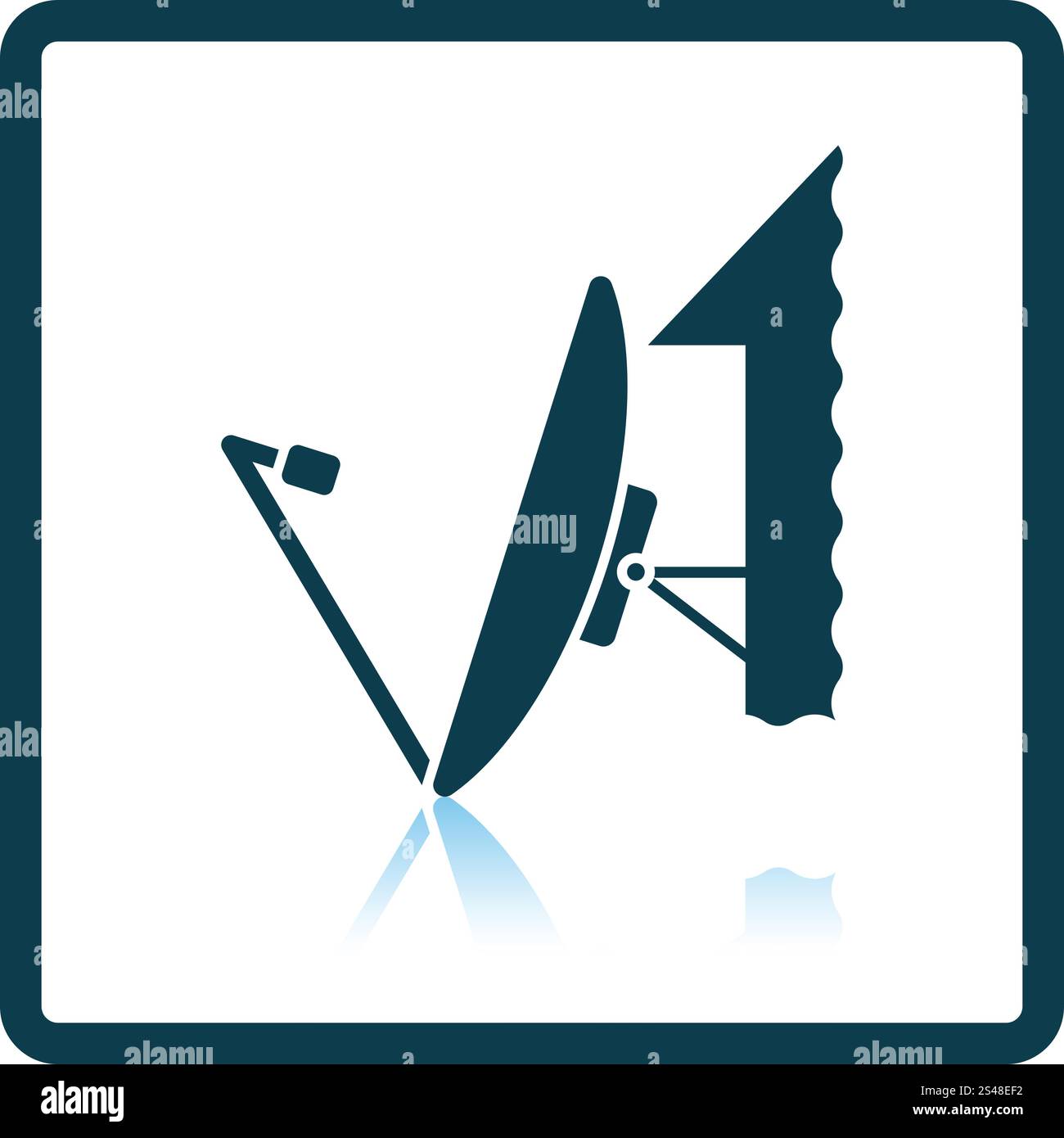 Satellite antenna icon. Shadow reflection design. Vector illustration ...