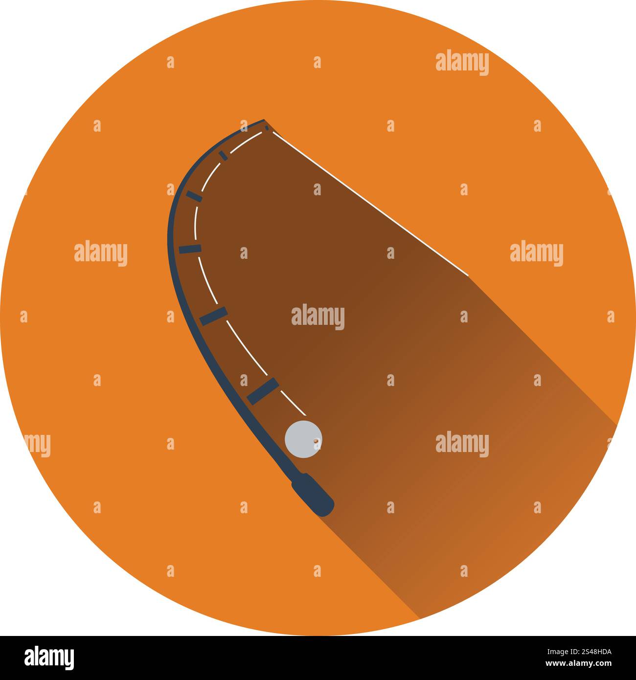Icon of curved fishing tackle. Flat design. Vector illustration Stock ...