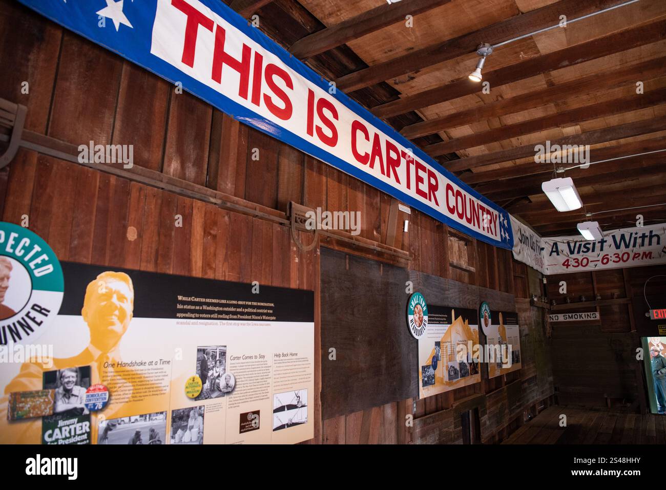 Inside Train Depot in downtown area of former United States President ...