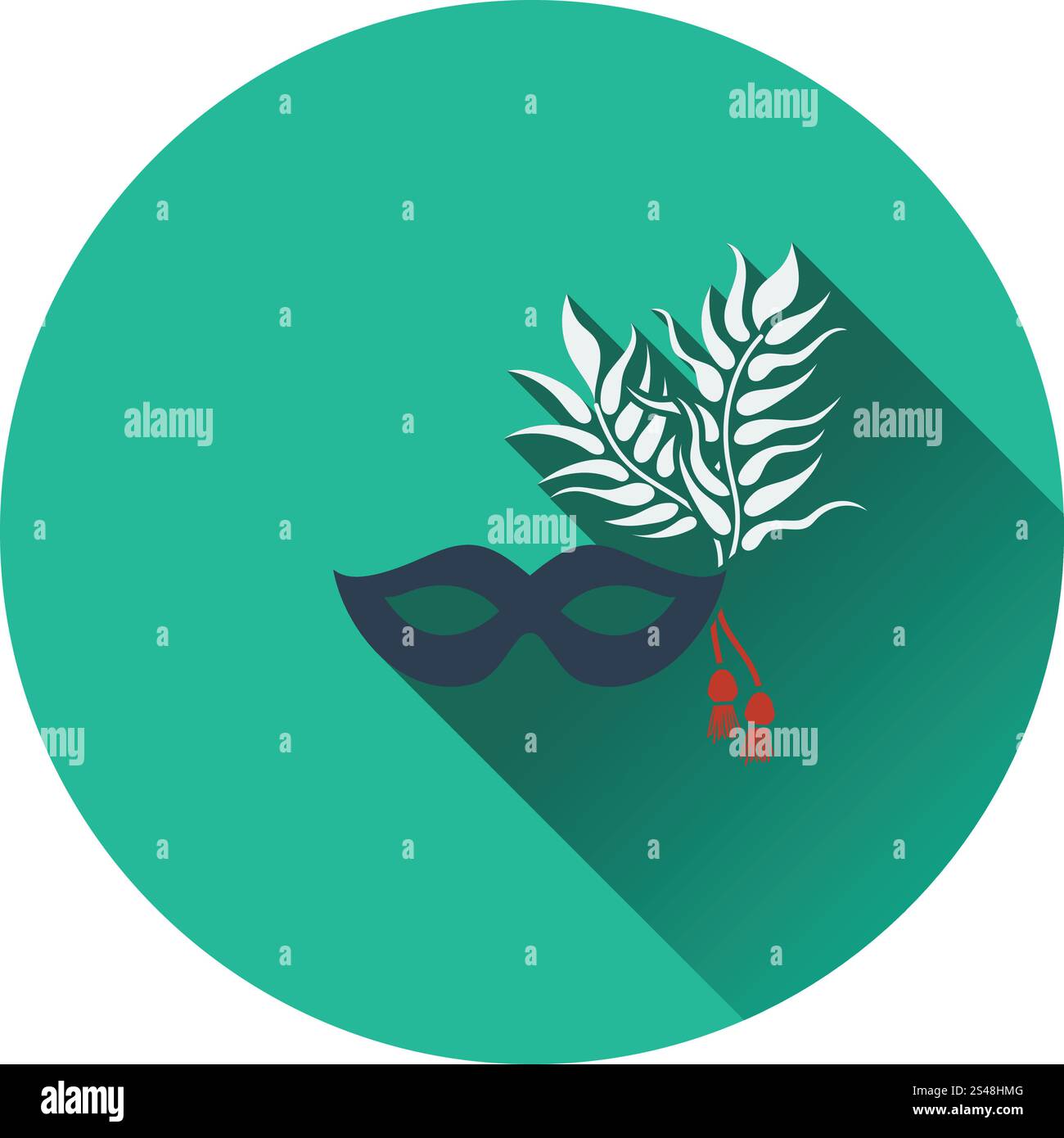 Party carnival mask icon. Flat design. Vector illustration Stock Vector ...