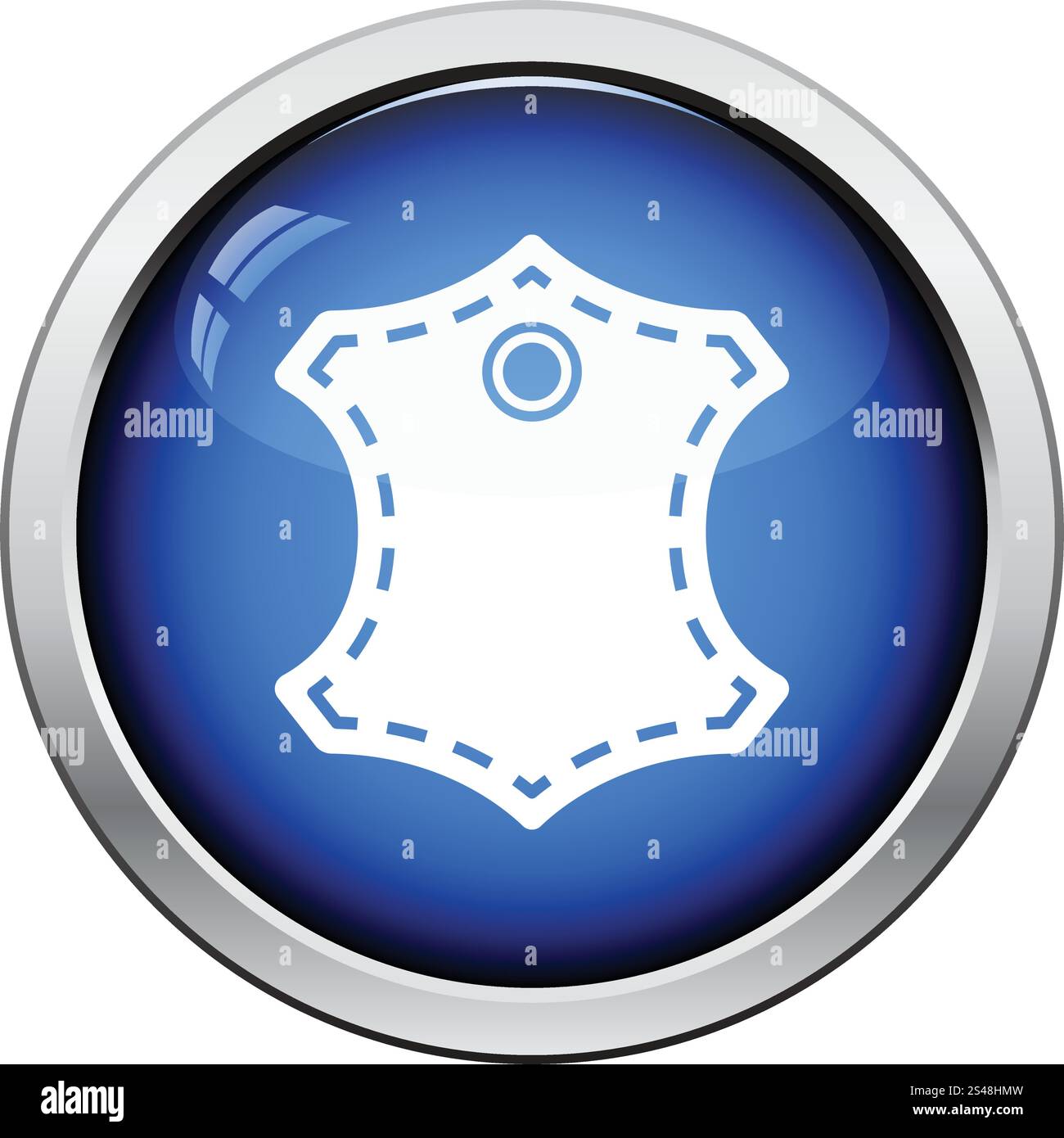 Leather sign icon. Glossy button design. Vector illustration Stock ...