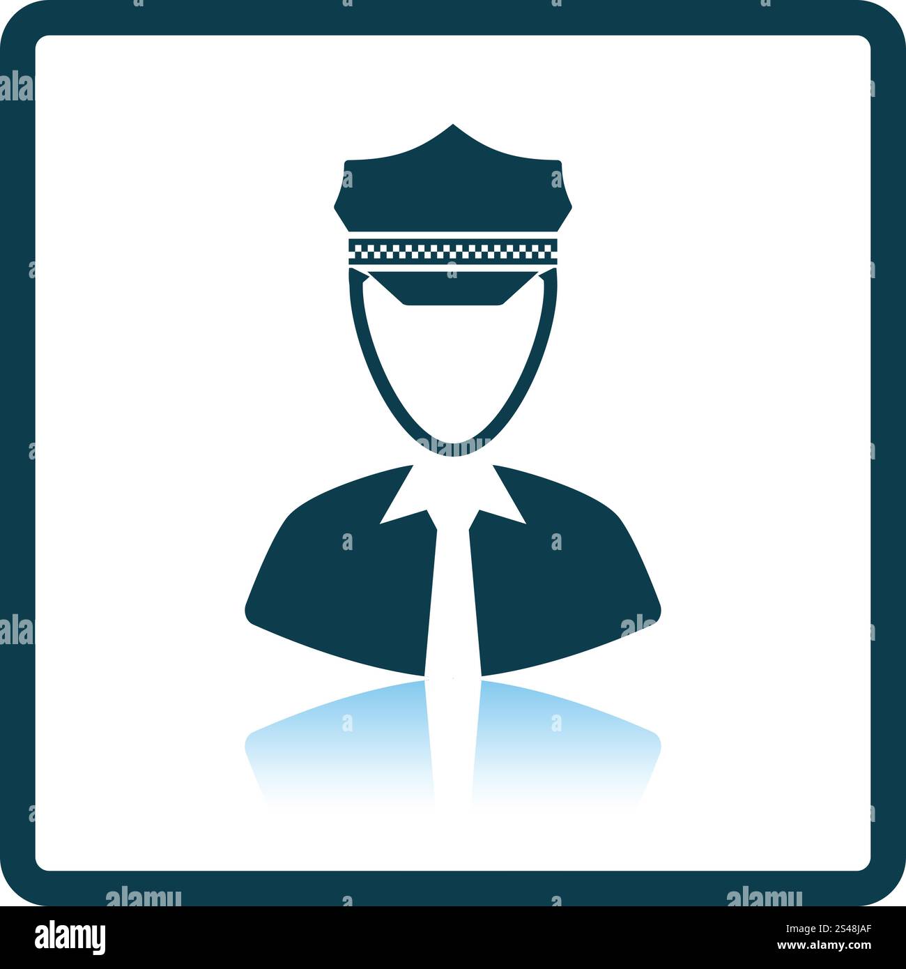 Taxi driver icon. Shadow reflection design. Vector illustration Stock ...