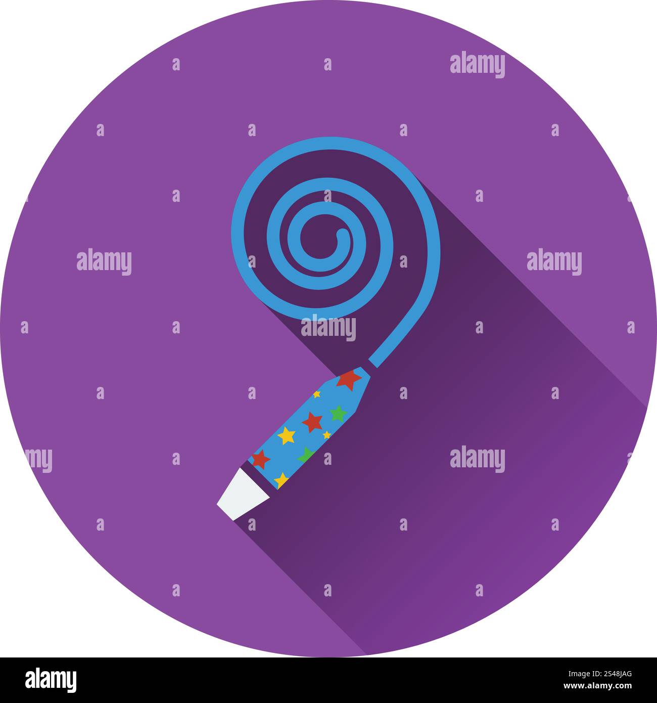 Party whistle icon. Flat design. Vector illustration Stock Vector Image ...