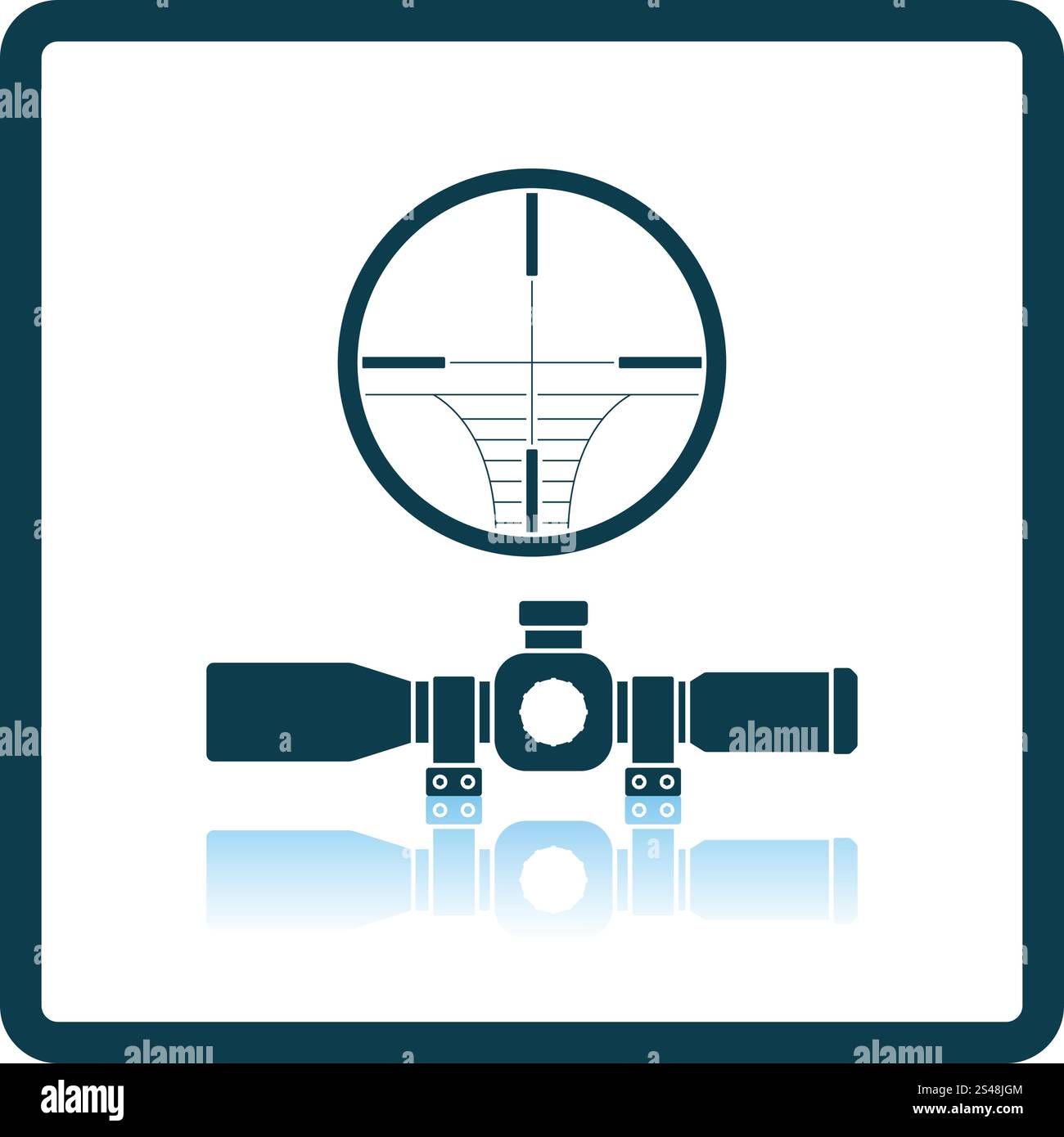 Scope icon. Shadow reflection design. Vector illustration Stock Vector ...