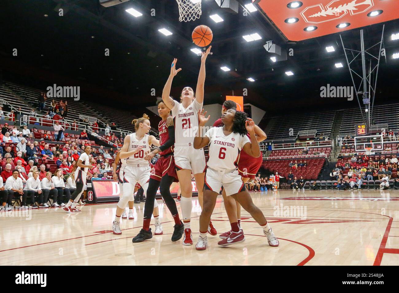 STANFORD, CA - JANUARY 09: Stanford Cardinal F Brooke Demetre (21) goes ...