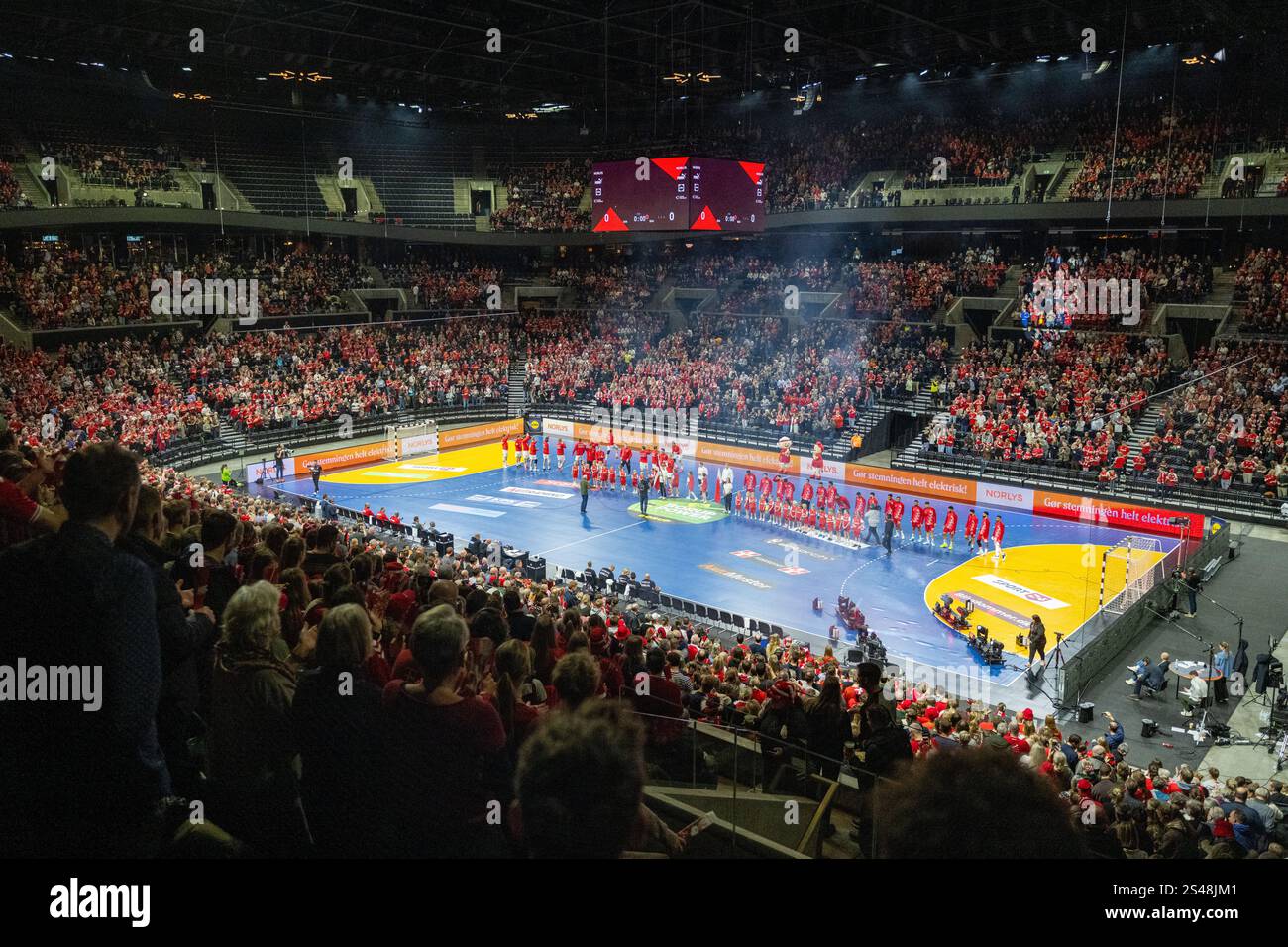 Copenhagen, Denmark. 10th Jan, 2025. Royal Arena seen during the Norlys ...