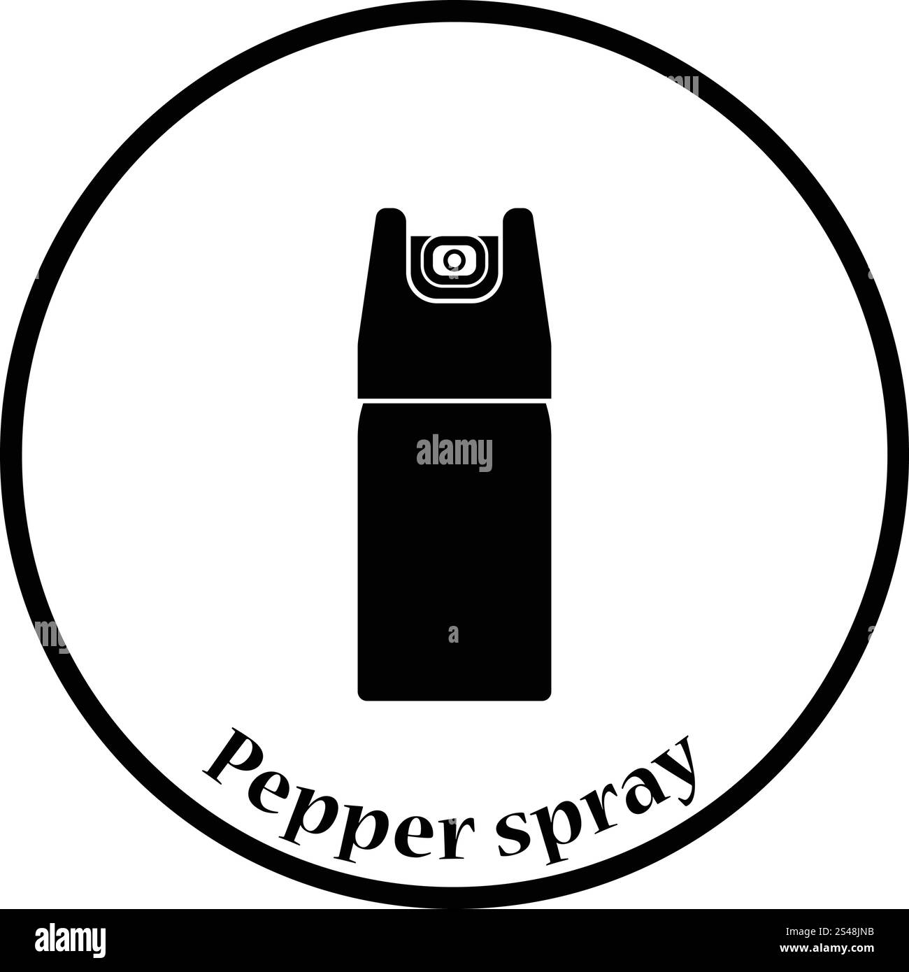 Pepper spray icon. Thin circle design. Vector illustration Stock Vector Image & Art - Alamy
