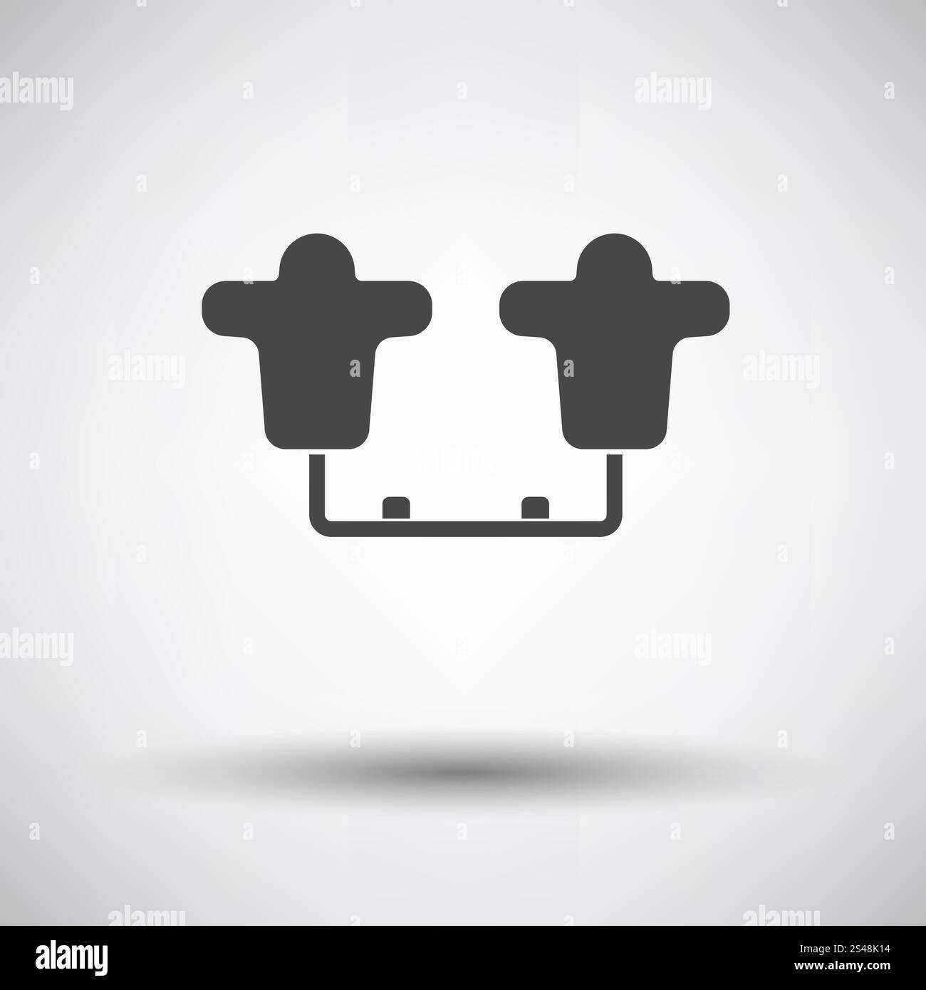 American football tackling sled icon. Vector illustration Stock Vector ...