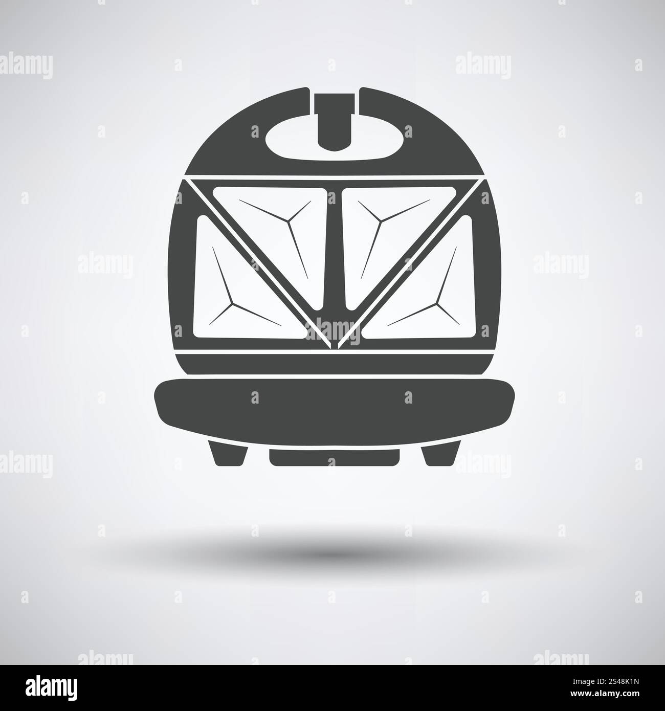 Kitchen sandwich maker icon on gray background with round shadow ...