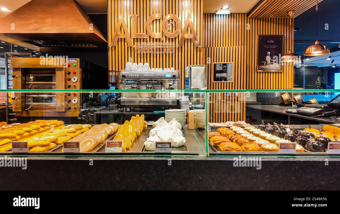 Description: Interior of Alcoa, a renowned pastry shop in Lisbon ...