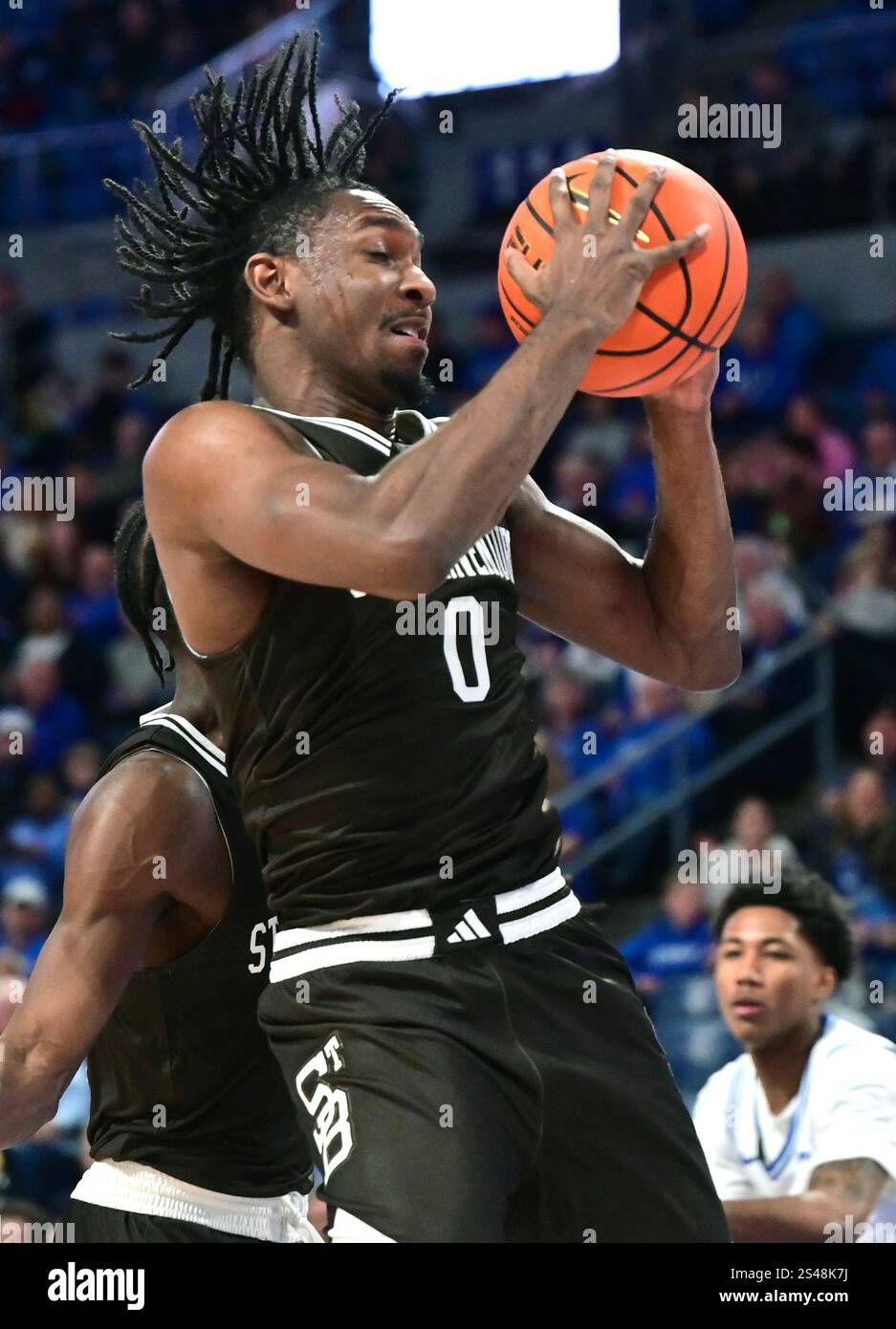 ST. LOUIS, MO - JANUARY 08: St. Bonaventure guard Chance Moore (0 ...