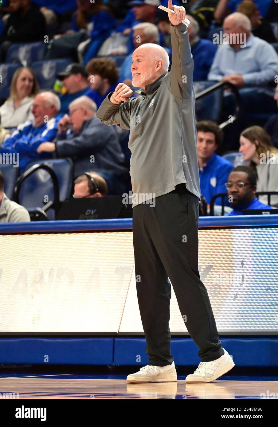 ST. LOUIS, MO - JANUARY 08: St. Bonaventure head coach Mark Schmidt as ...