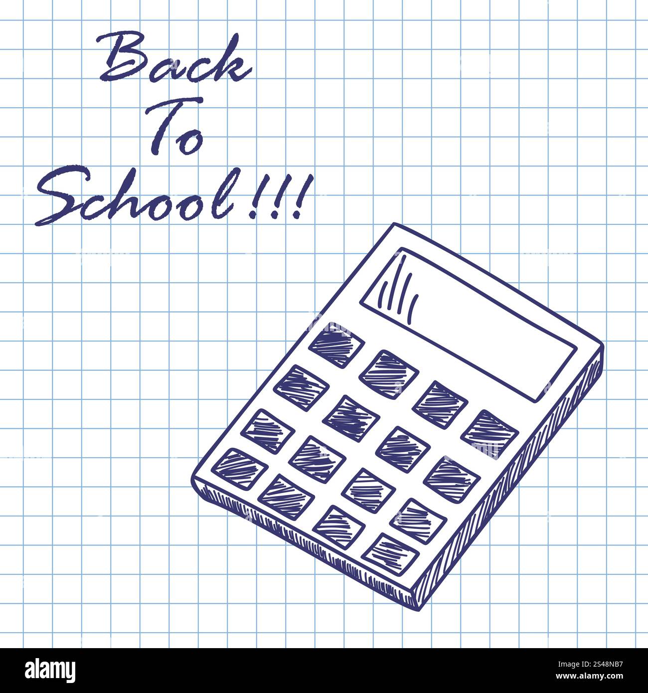 Notepad pencil calculator on Stock Vector Images - Alamy