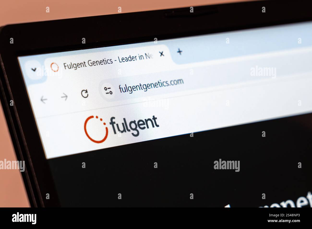 New York, USA - January 10, 2025: Fulgent Genetics website highlighting ...