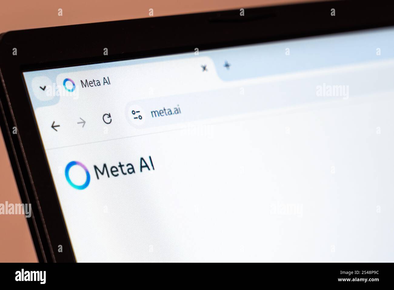 New York, USA - January 10, 2025: Meta AI website homepage showcasing ...