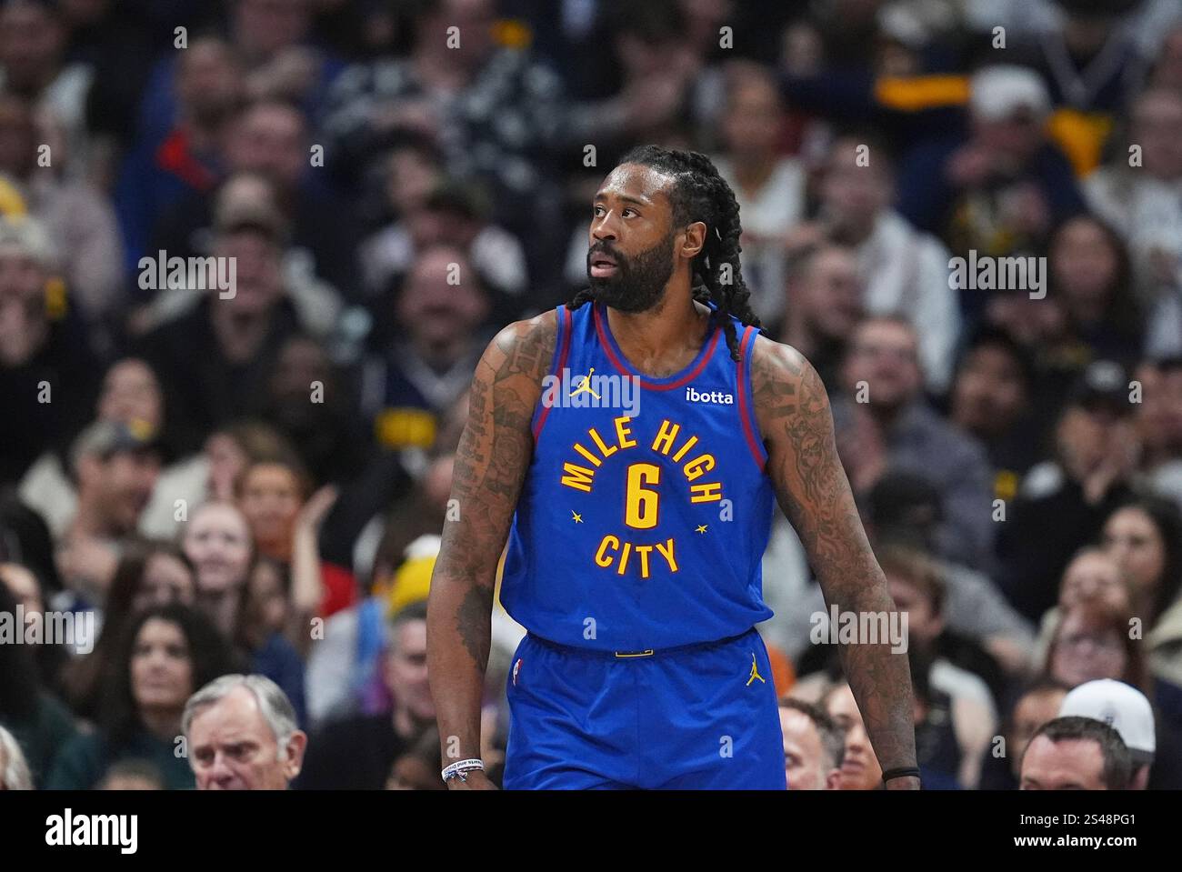 Denver Nuggets center DeAndre Jordan (6) in the second half of an NBA ...