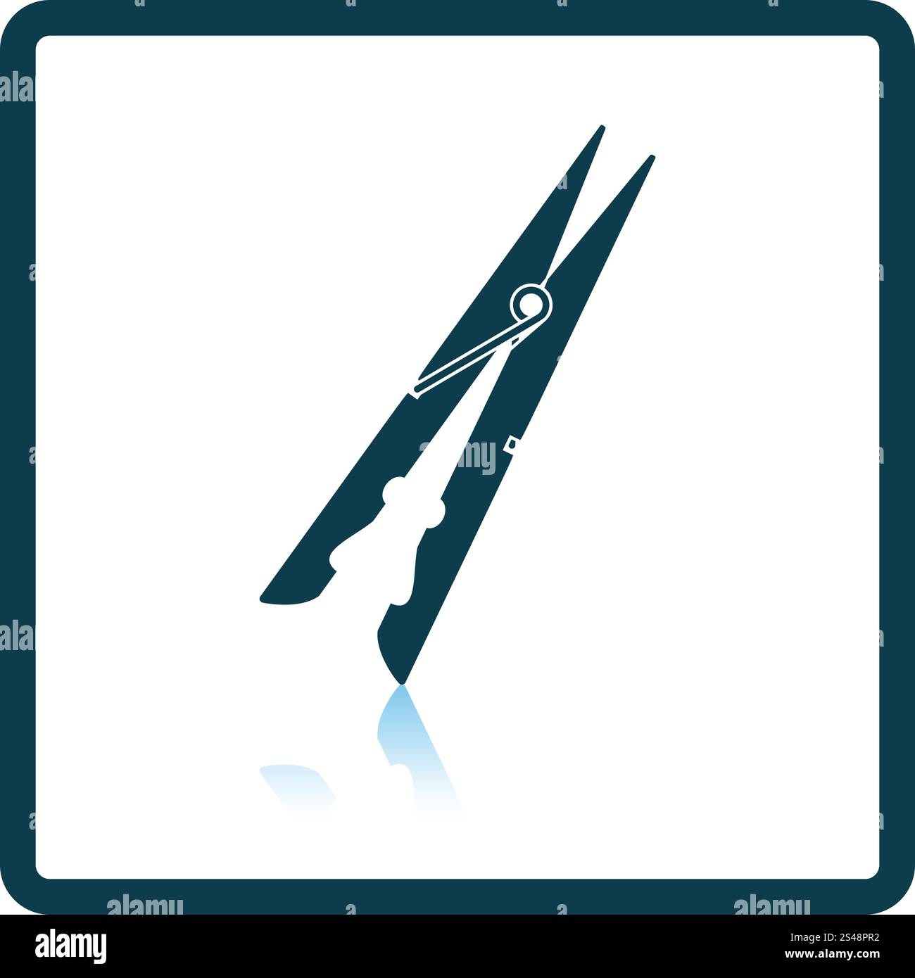 Cloth peg icon. Shadow reflection design. Vector illustration Stock ...
