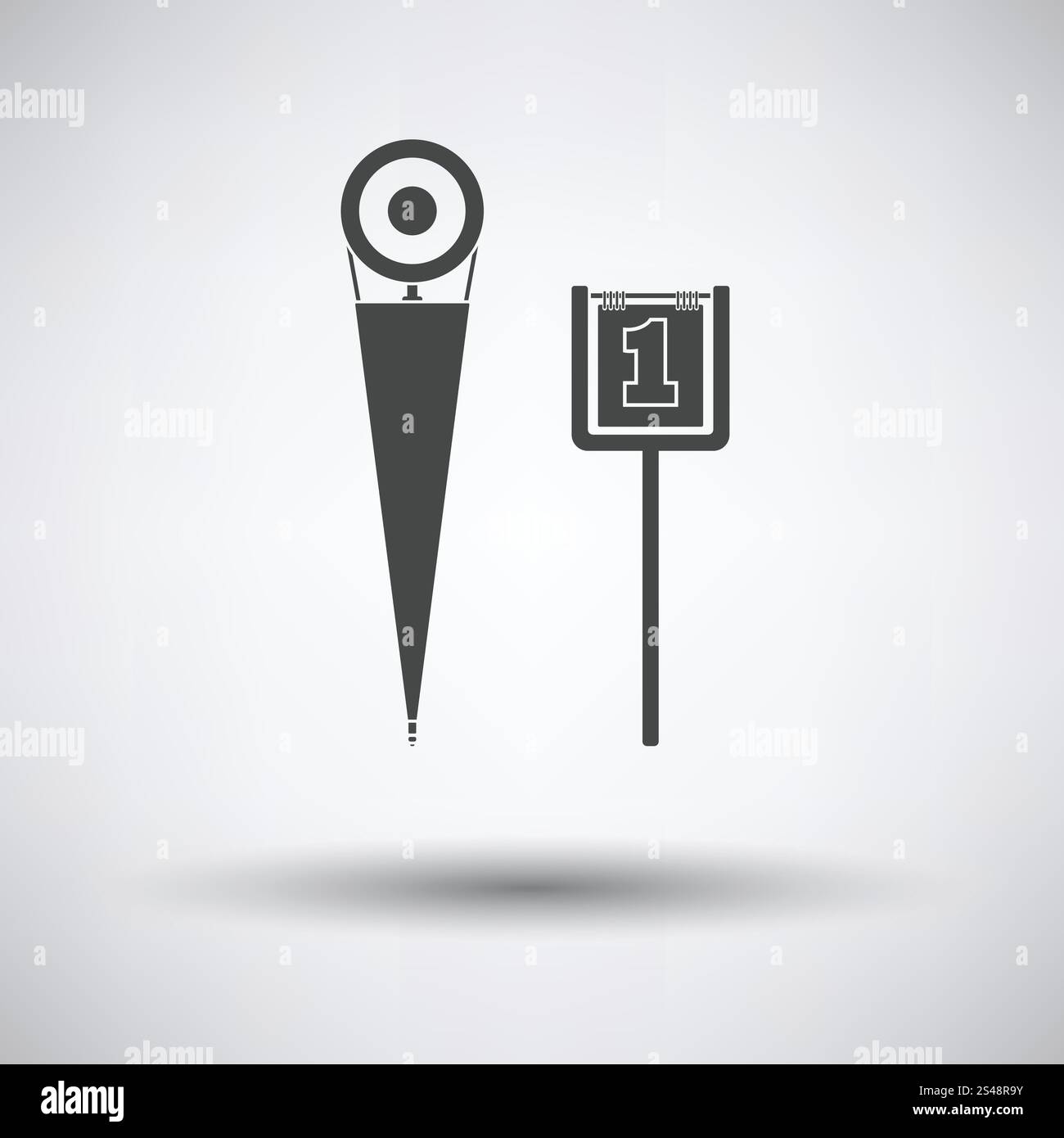 American football sideline markers icon. Vector illustration Stock ...