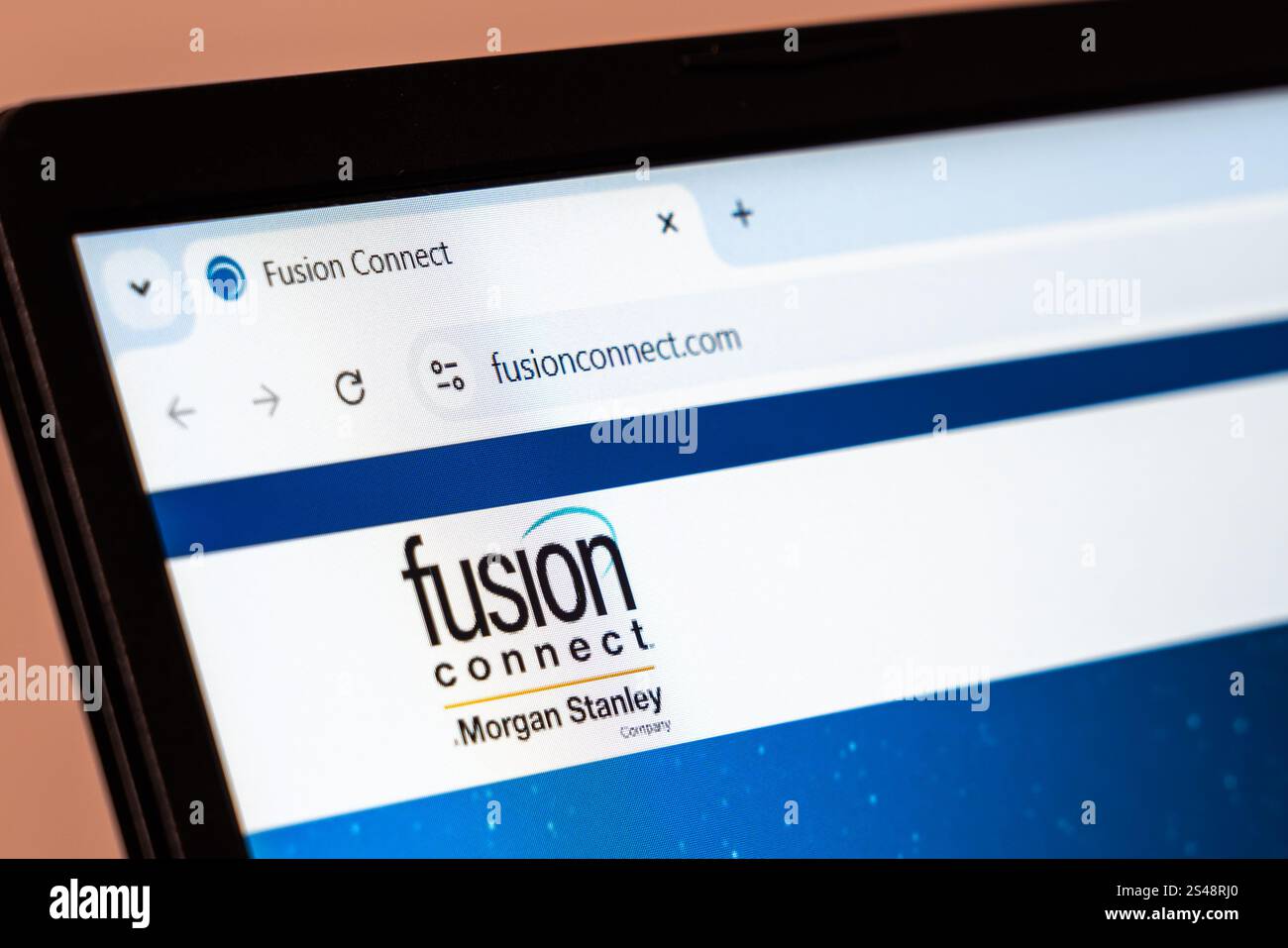 New York, USA - January 10, 2025: Fusion Connect homepage showcasing ...