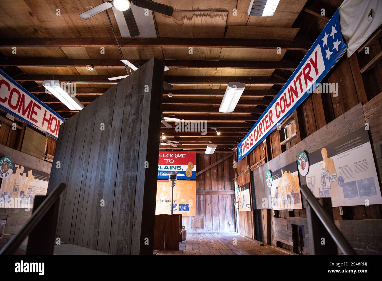 Inside Train Depot in downtown area of former United States President ...