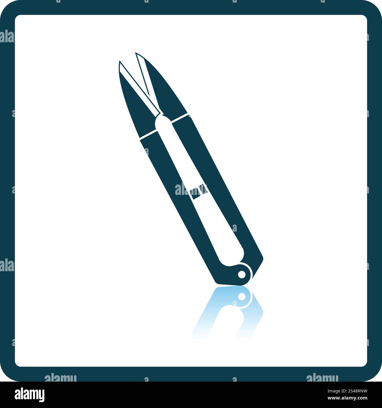 Seam ripper icon. Shadow reflection design. Vector illustration Stock ...