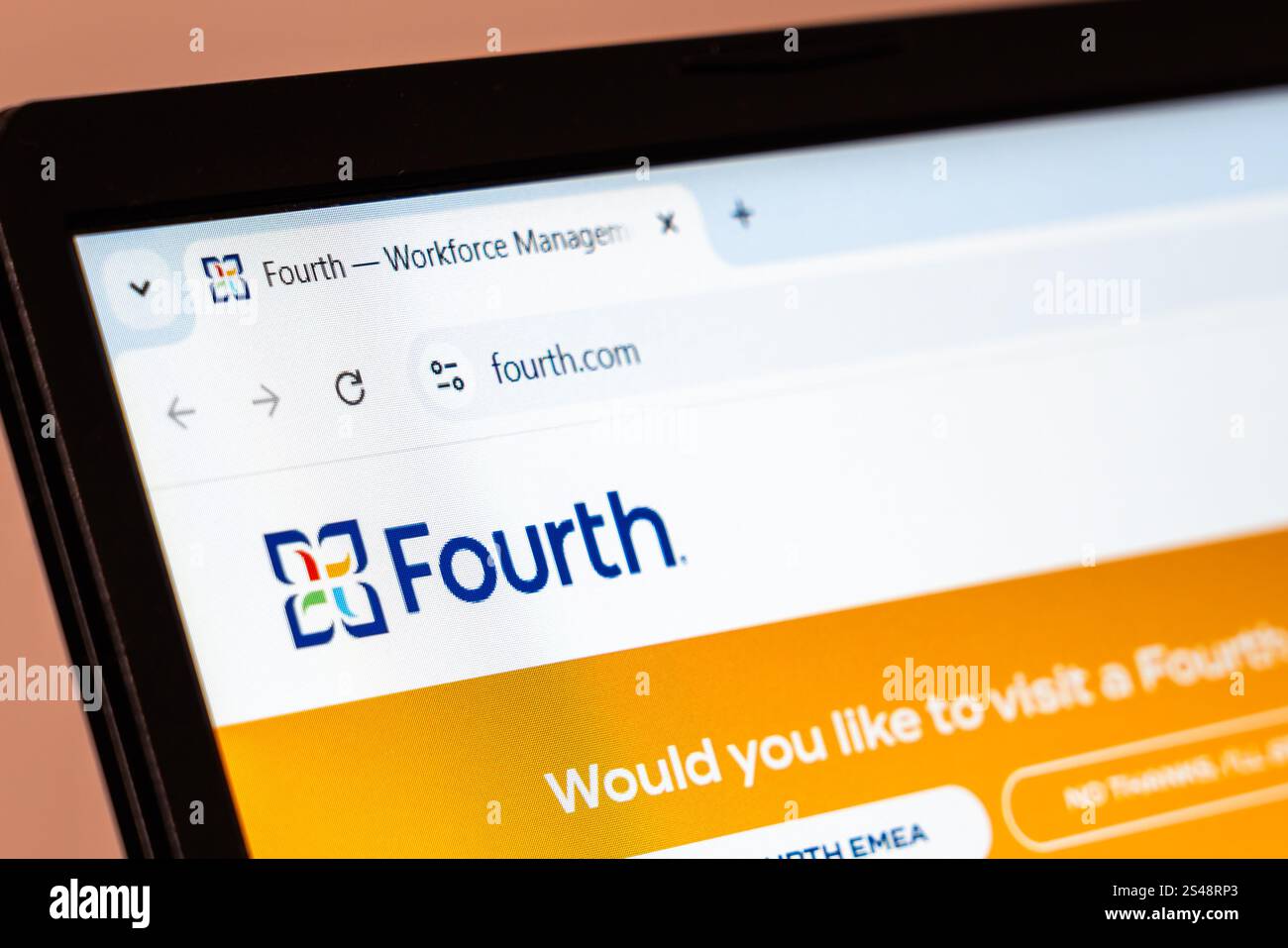 New York, USA - January 10, 2025: Fourth website homepage presenting ...