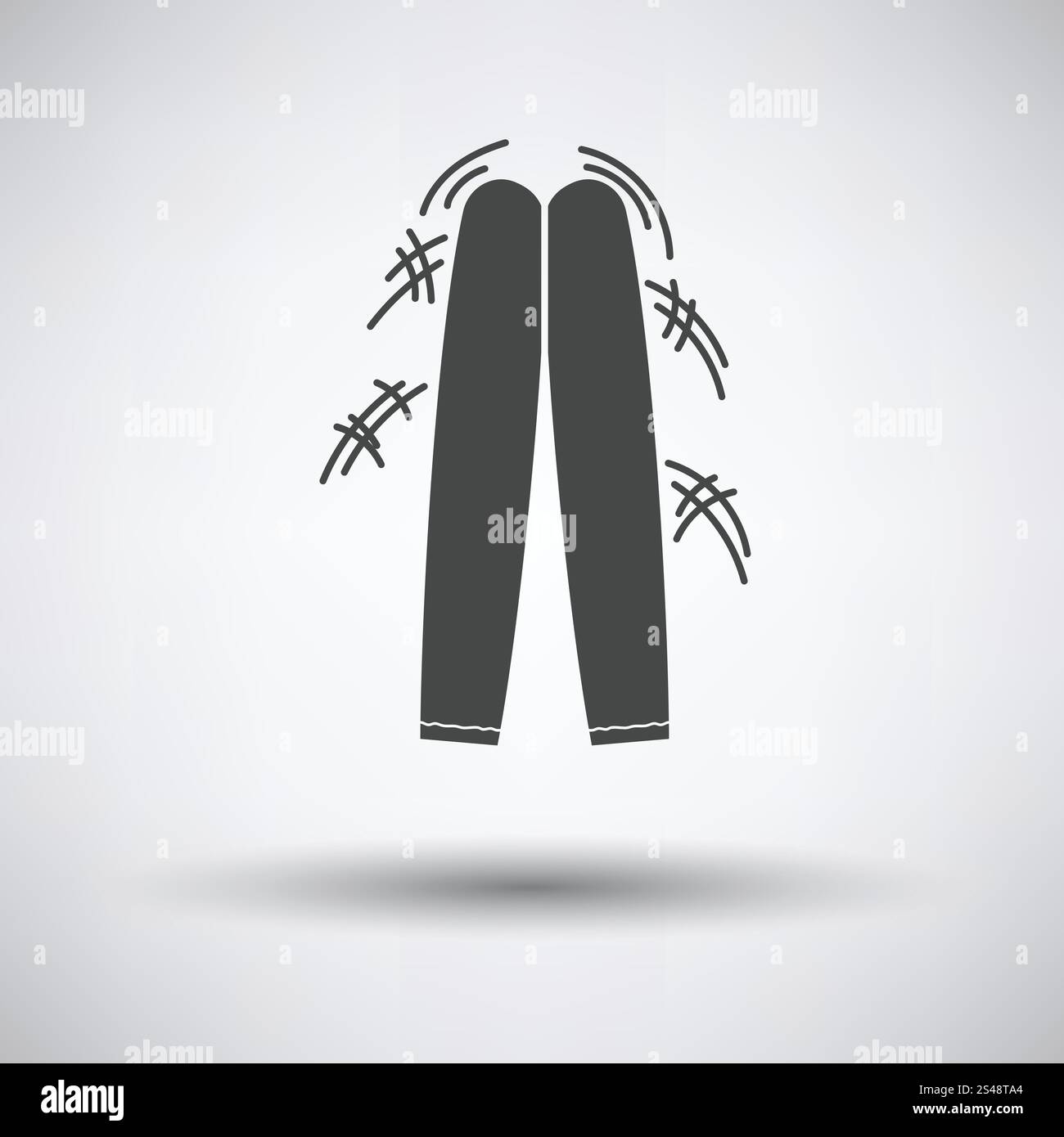 Football fans clapping sticks icon on gray background, round shadow ...