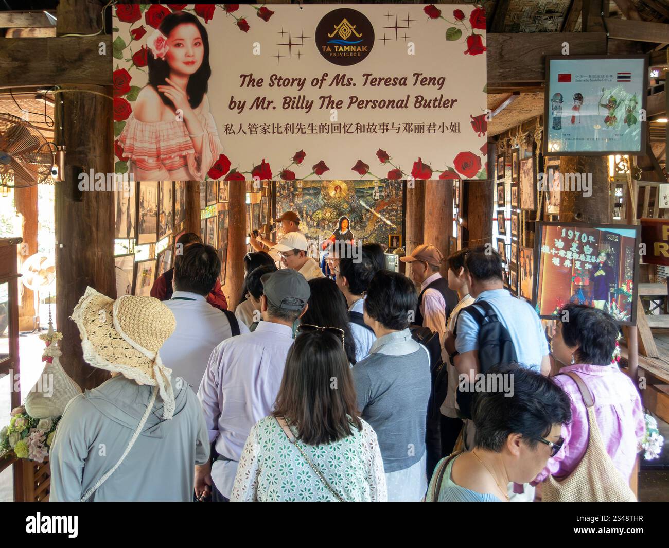 Chinese tourists attend during the commemoration of Teresa Teng, the ...