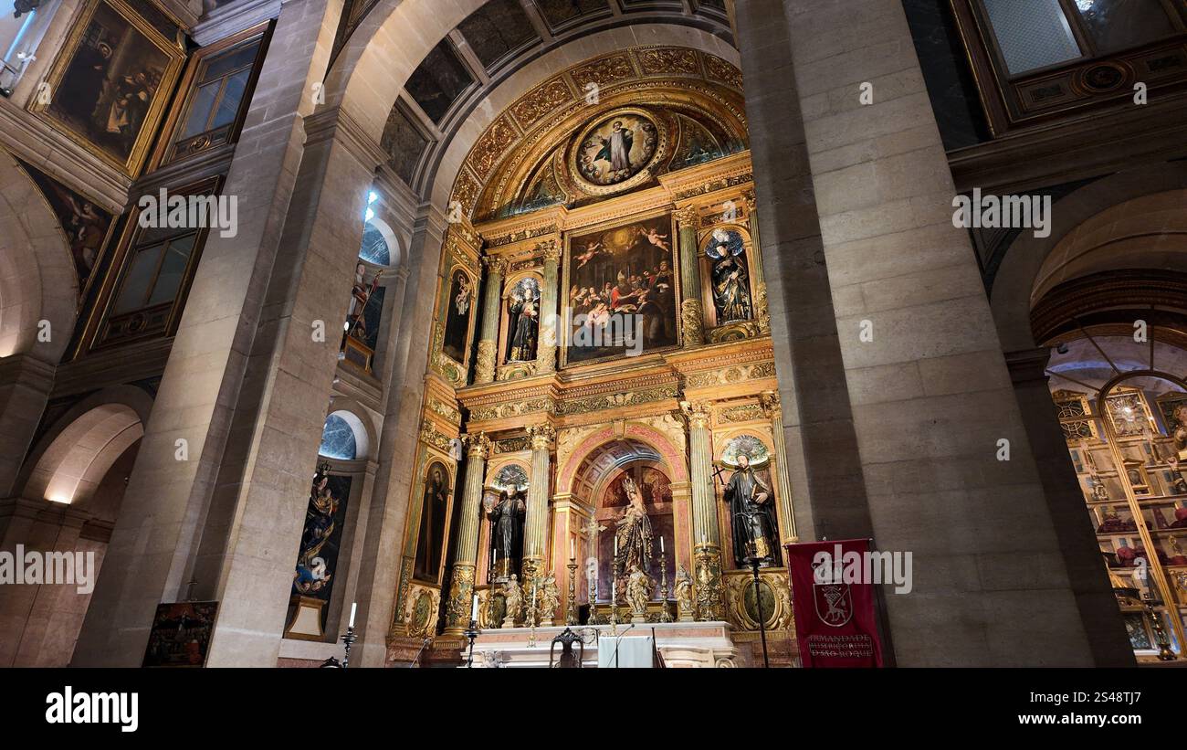 Interior of Church of Saint Roch, built in the 16th century, featuring ...