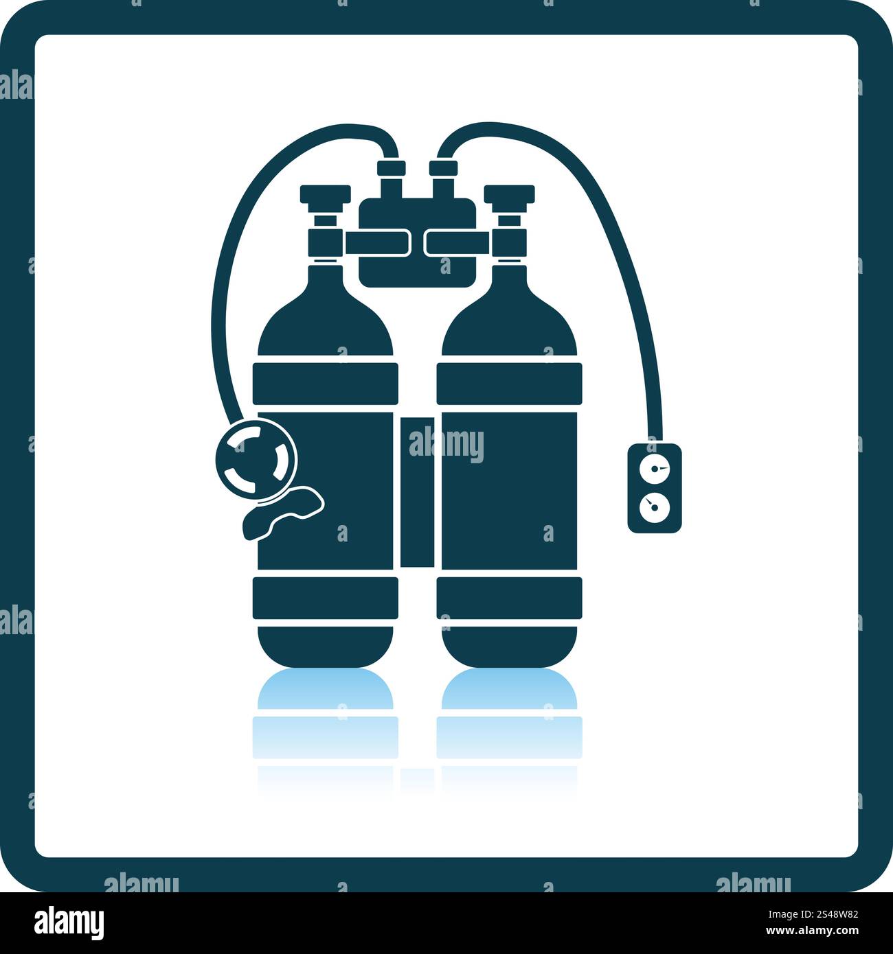 Icon of scuba. Shadow reflection design. Vector illustration Stock ...