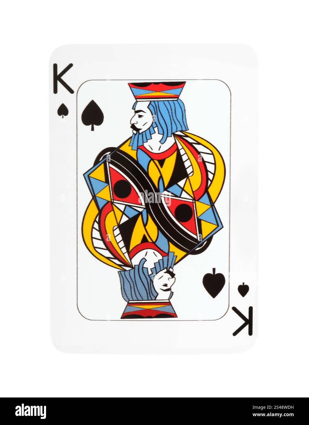 Poker game. One playing card isolated on white Stock Photo - Alamy