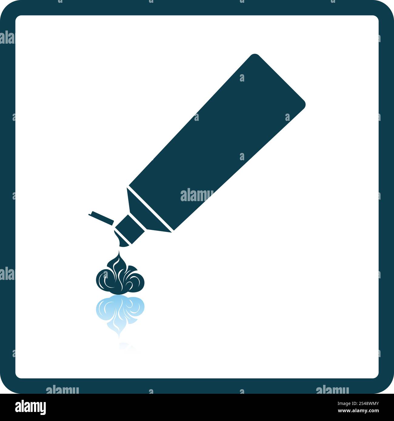 Toothpaste tube icon. Shadow reflection design. Vector illustration ...
