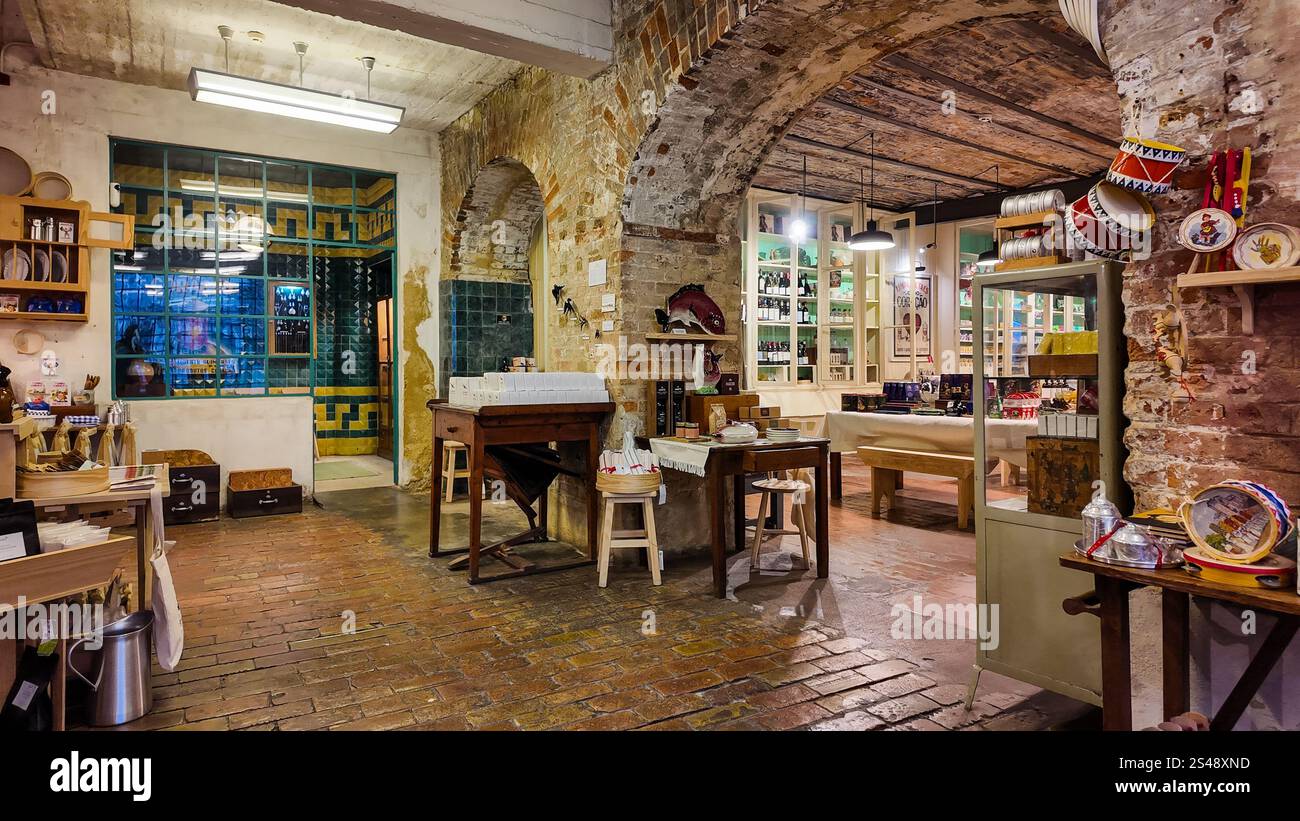 Interior of A Vida Portuguesa store in Lisbon displaying Portuguese ...