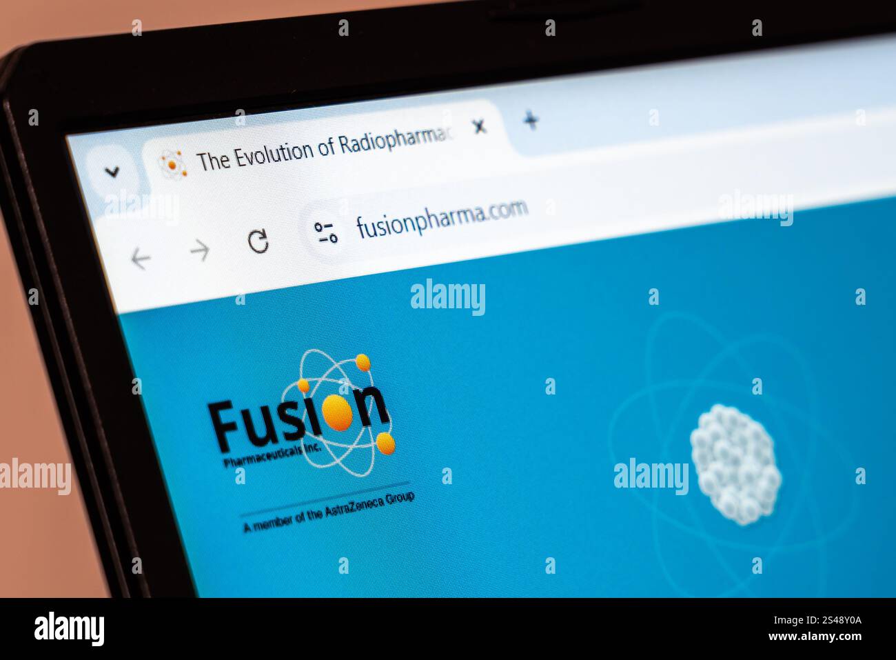 New York, USA - January 10, 2025: Fusion Pharmaceuticals website ...